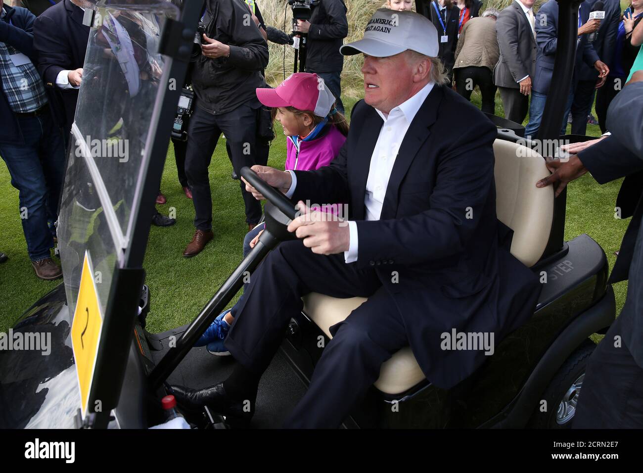 Trump golf cart hi-res stock photography and images - Alamy