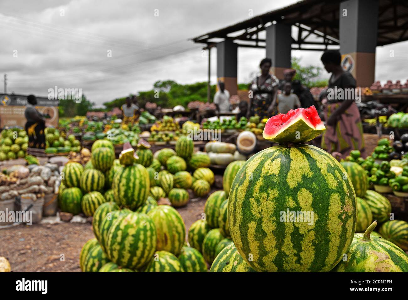 Colourful Fruit Market in Zambia Stock Photo - Alamy