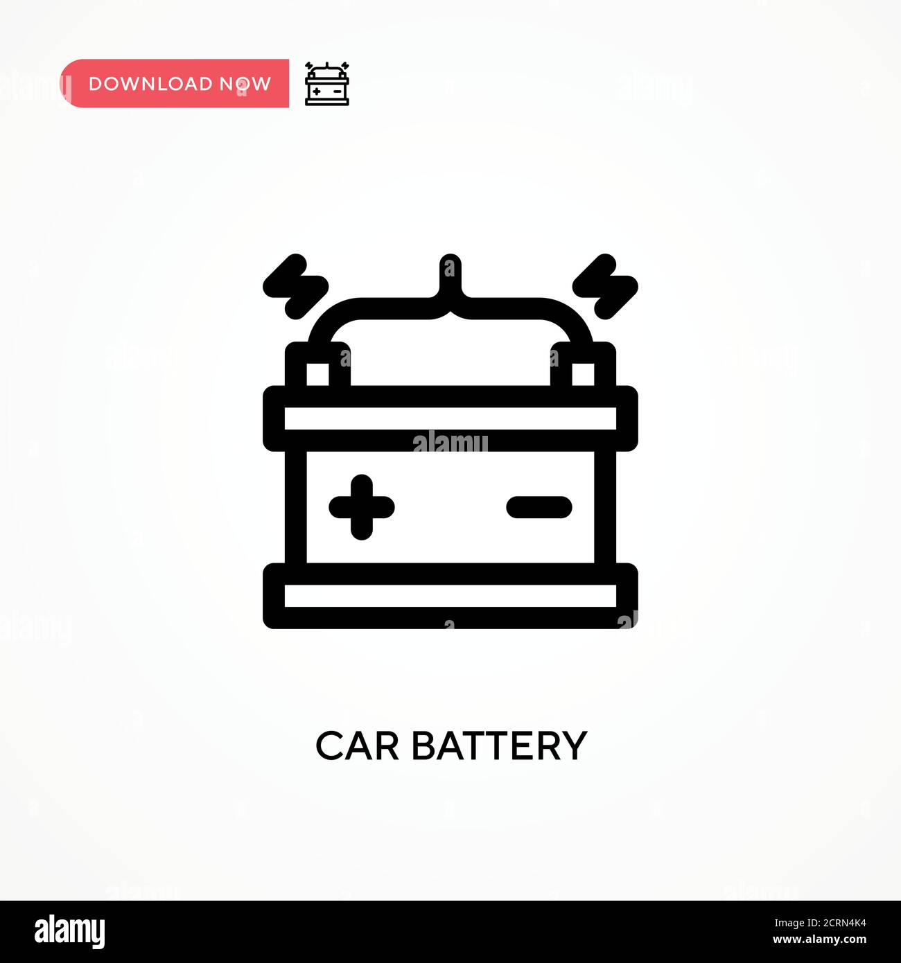 Car battery Simple vector icon. Modern, simple flat vector illustration ...