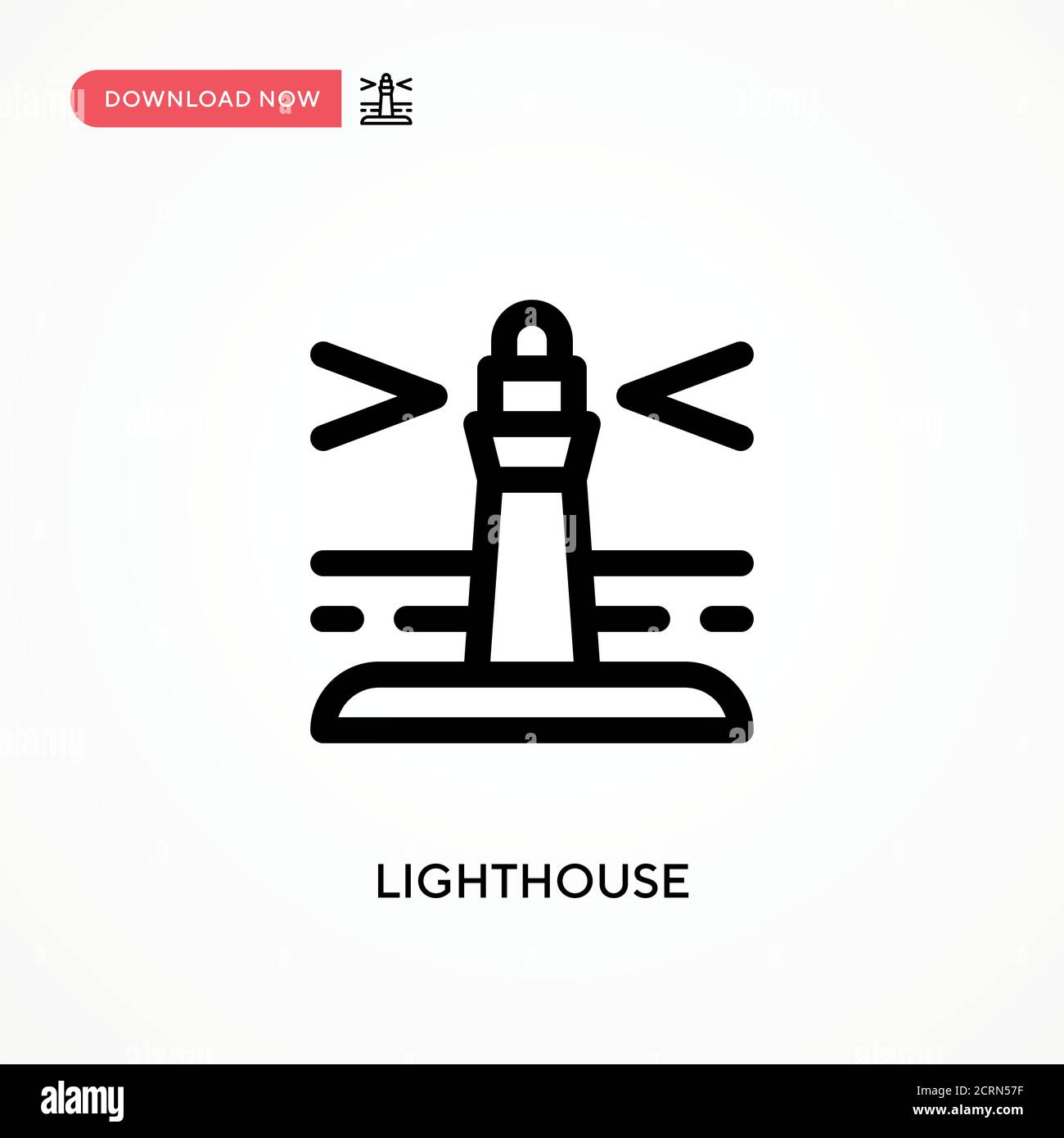 Lighthouse Simple vector icon. Modern, simple flat vector illustration ...