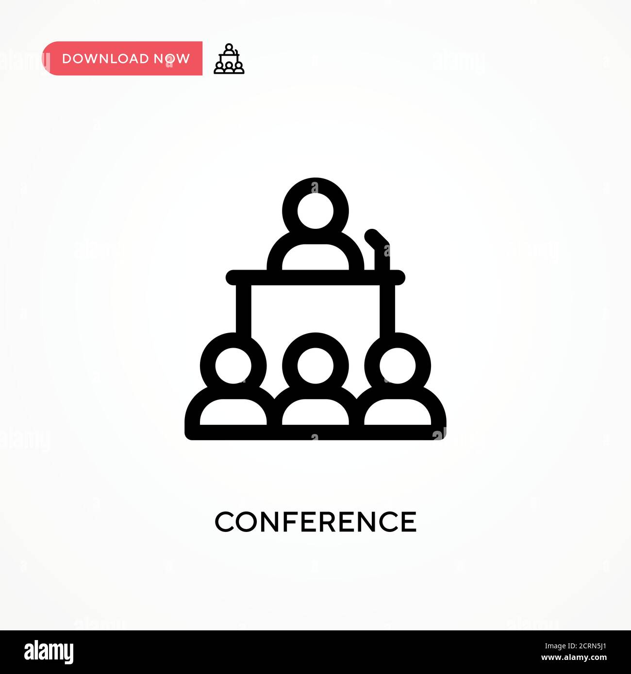 Conference Simple vector icon. Modern, simple flat vector illustration ...