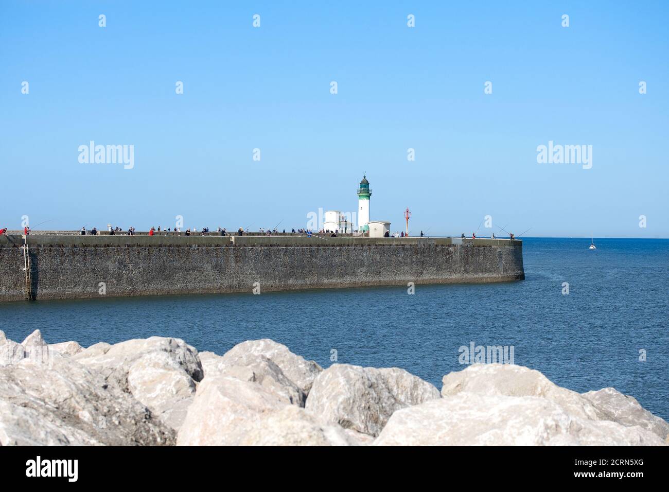 port of the city of Tréport in Normandy Stock Photo - Alamy