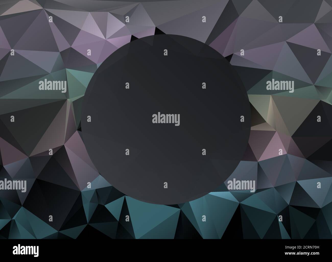 Black Circle On Luxury Abstract Low Poly Polygonal Background Vector ...