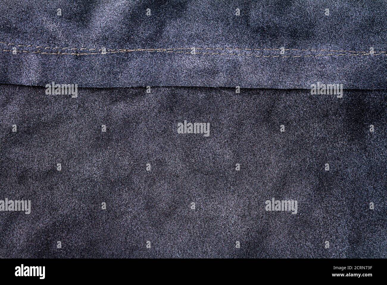 Blue suede texture background. Abstract texture of leather with a seam ...