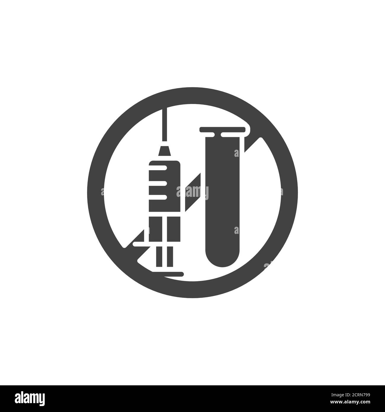 Non toxic black glyph icon. Label for cosmetic natural product sign ...