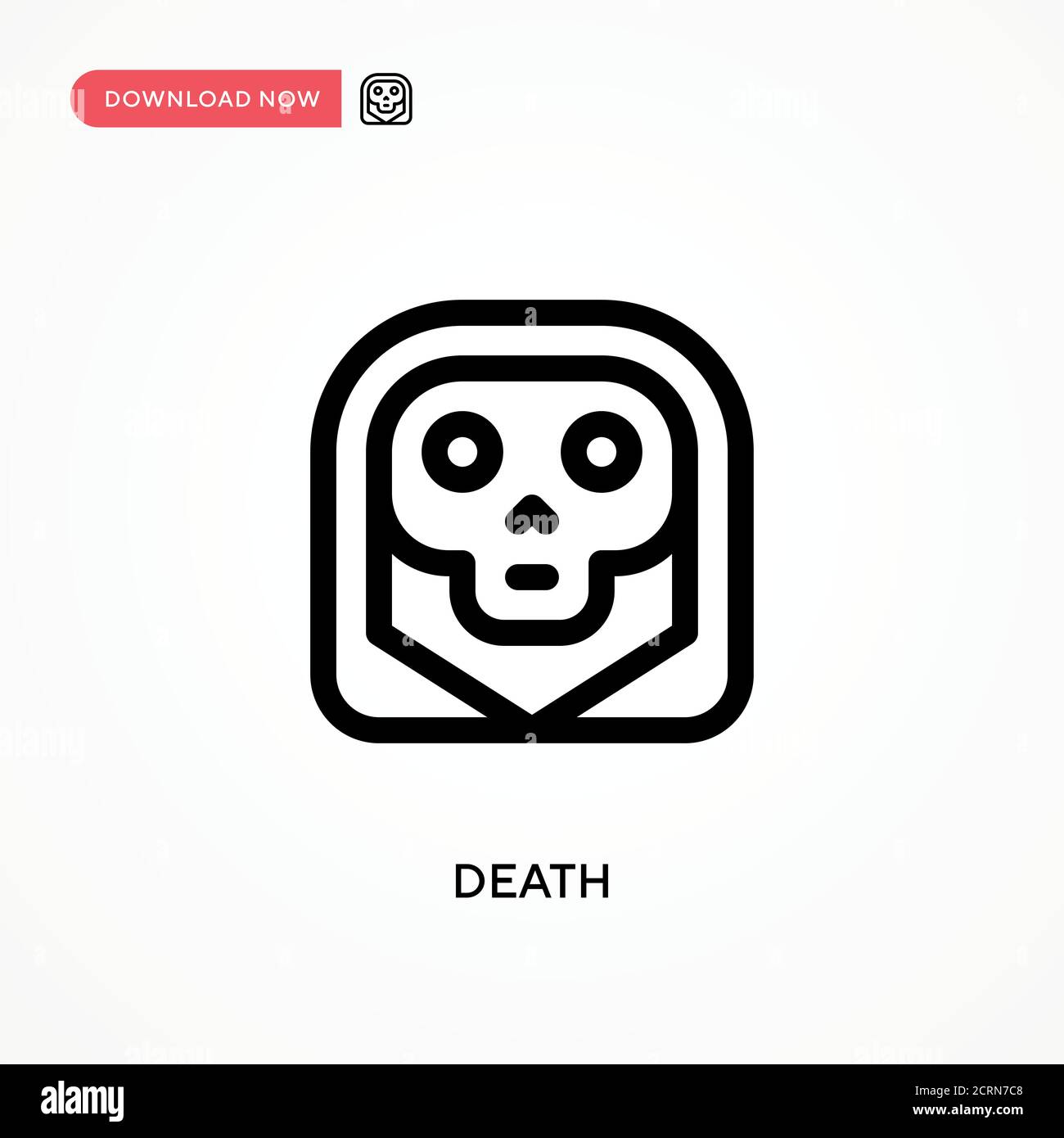 Death Simple vector icon. Modern, simple flat vector illustration for ...