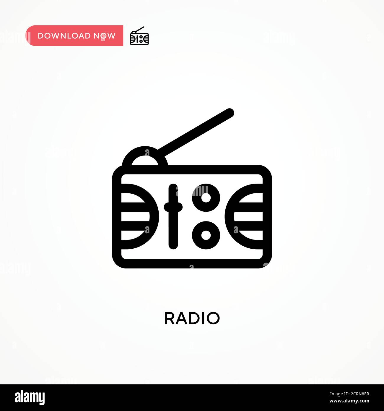 Radio Simple vector icon. Modern, simple flat vector illustration for ...