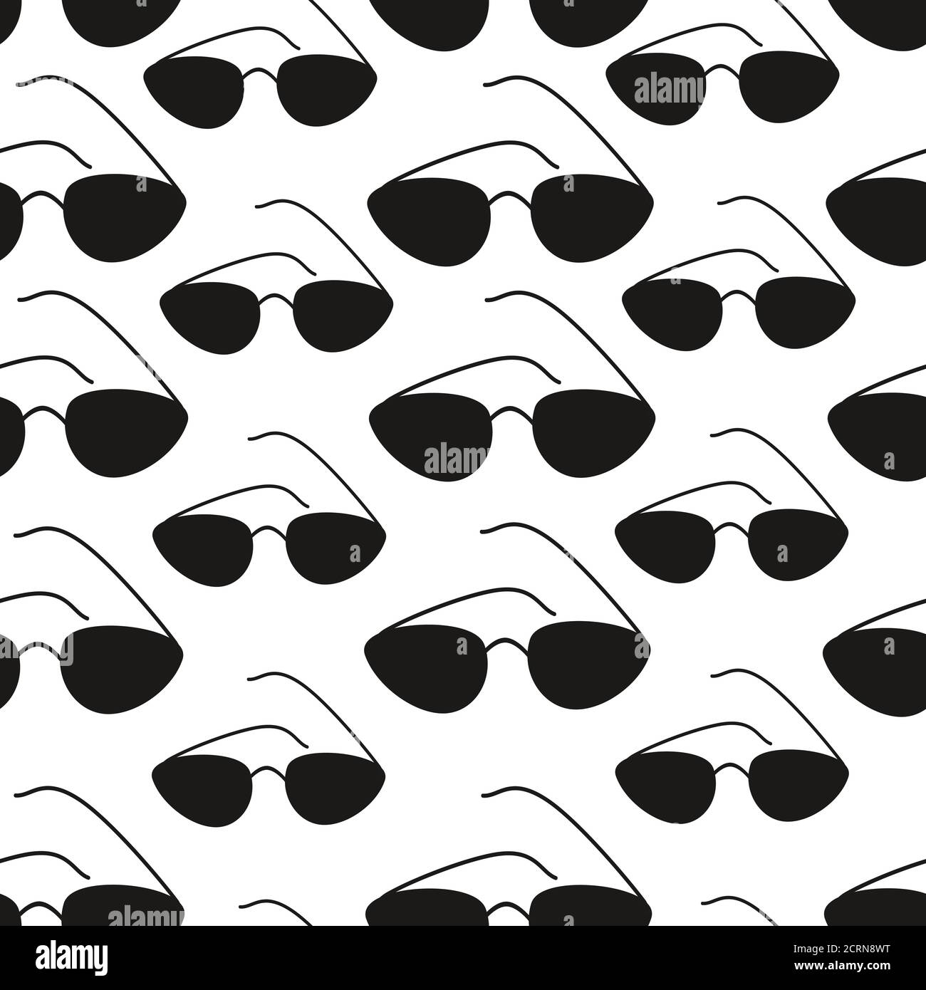 Seamless pattern black glasses. Vector illustration for background ...