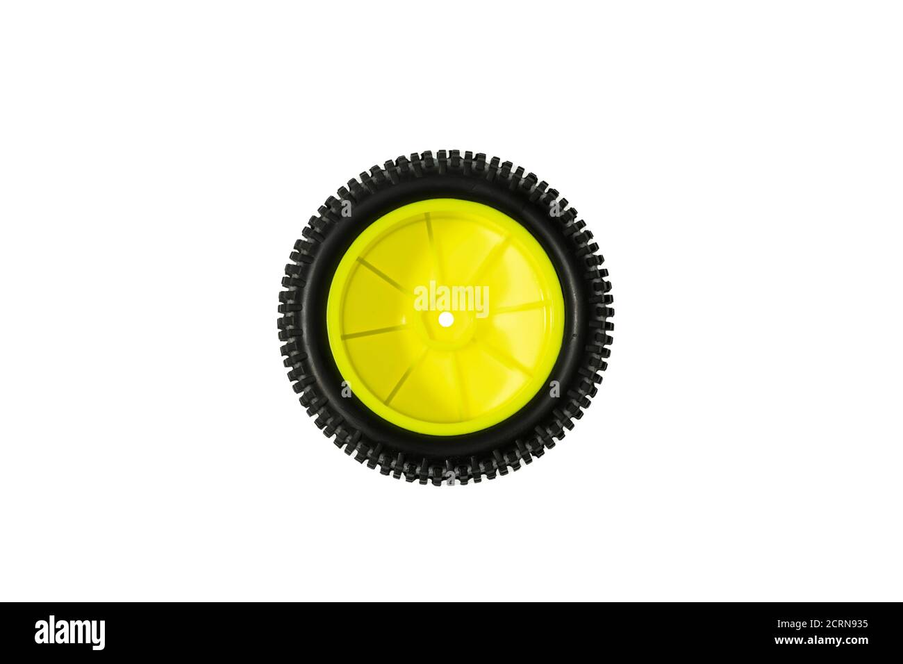 Close up view of hobby toys wheel isolated on white background. Hobby ...