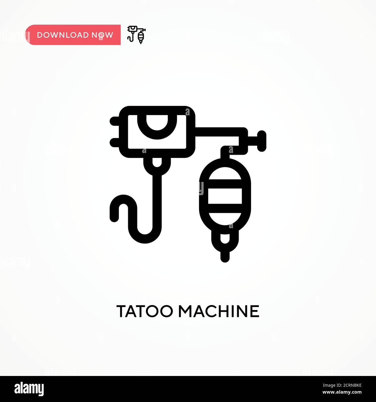 Tatoo machine Simple vector icon. Modern, simple flat vector ...