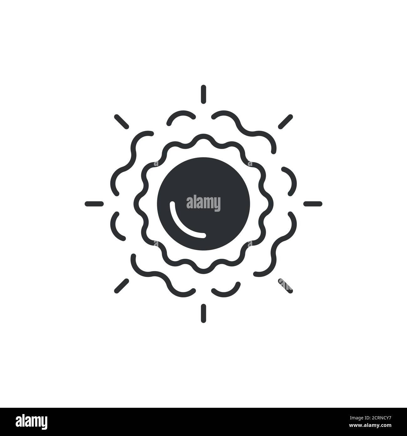 Sun glyph black icon. Sunny weather. Eco friendly vector pictogram ...