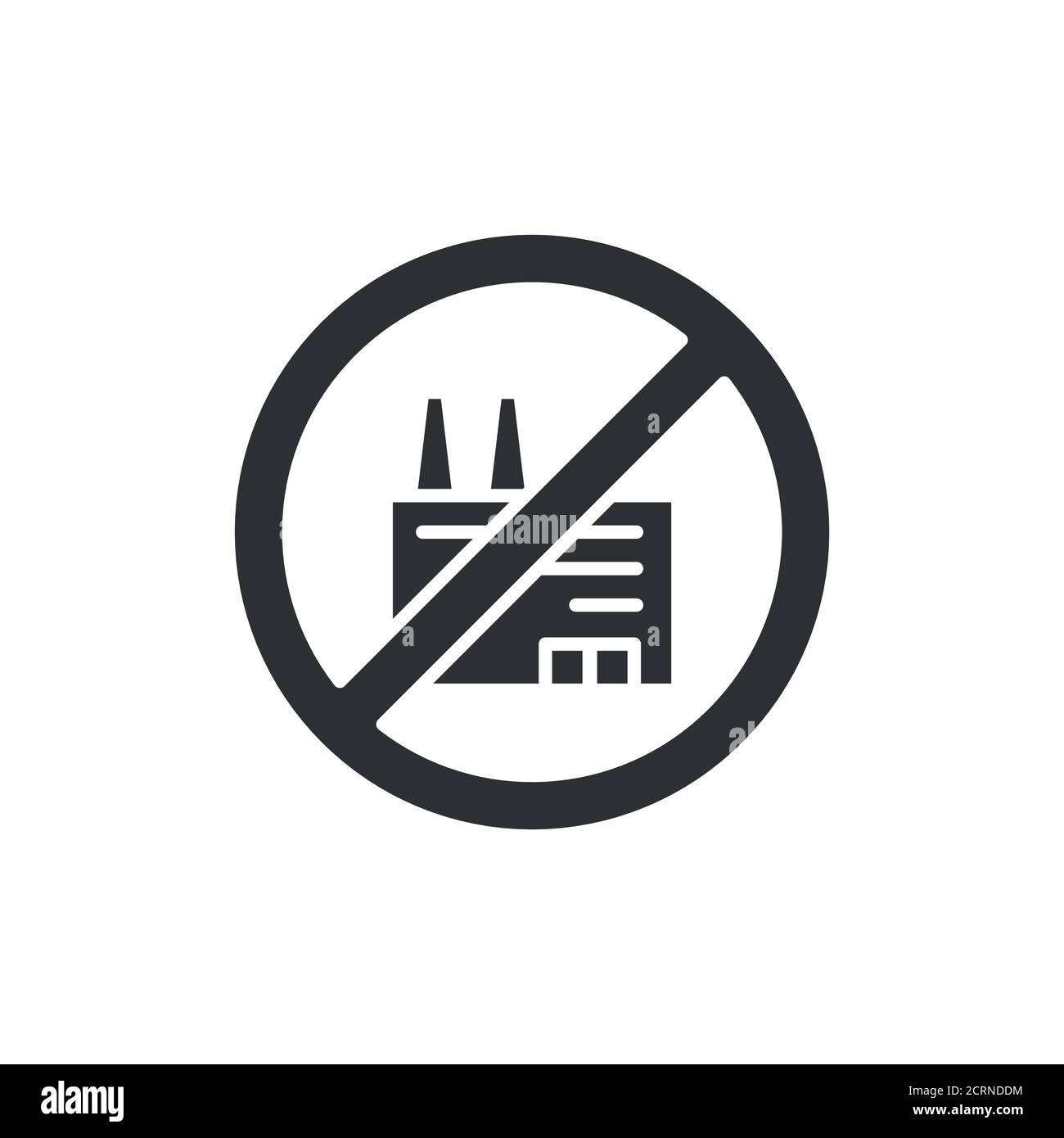 Non factory glyph black icon. Environment protect vector pictogram. Non ...
