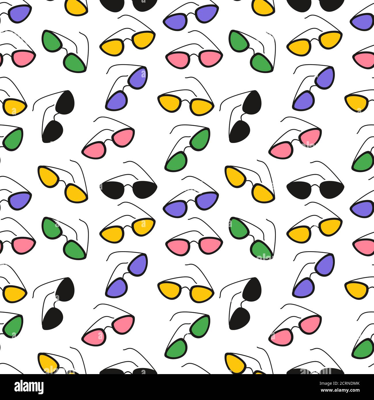 Seamless pattern multi-colored sunglasses. Vector illustration for ... Seamless pattern multi-colored sunglasses. Vector illustration for ...