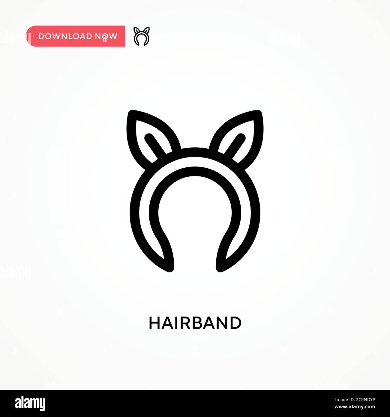 Hairband Simple vector icon. Modern, simple flat vector illustration ...