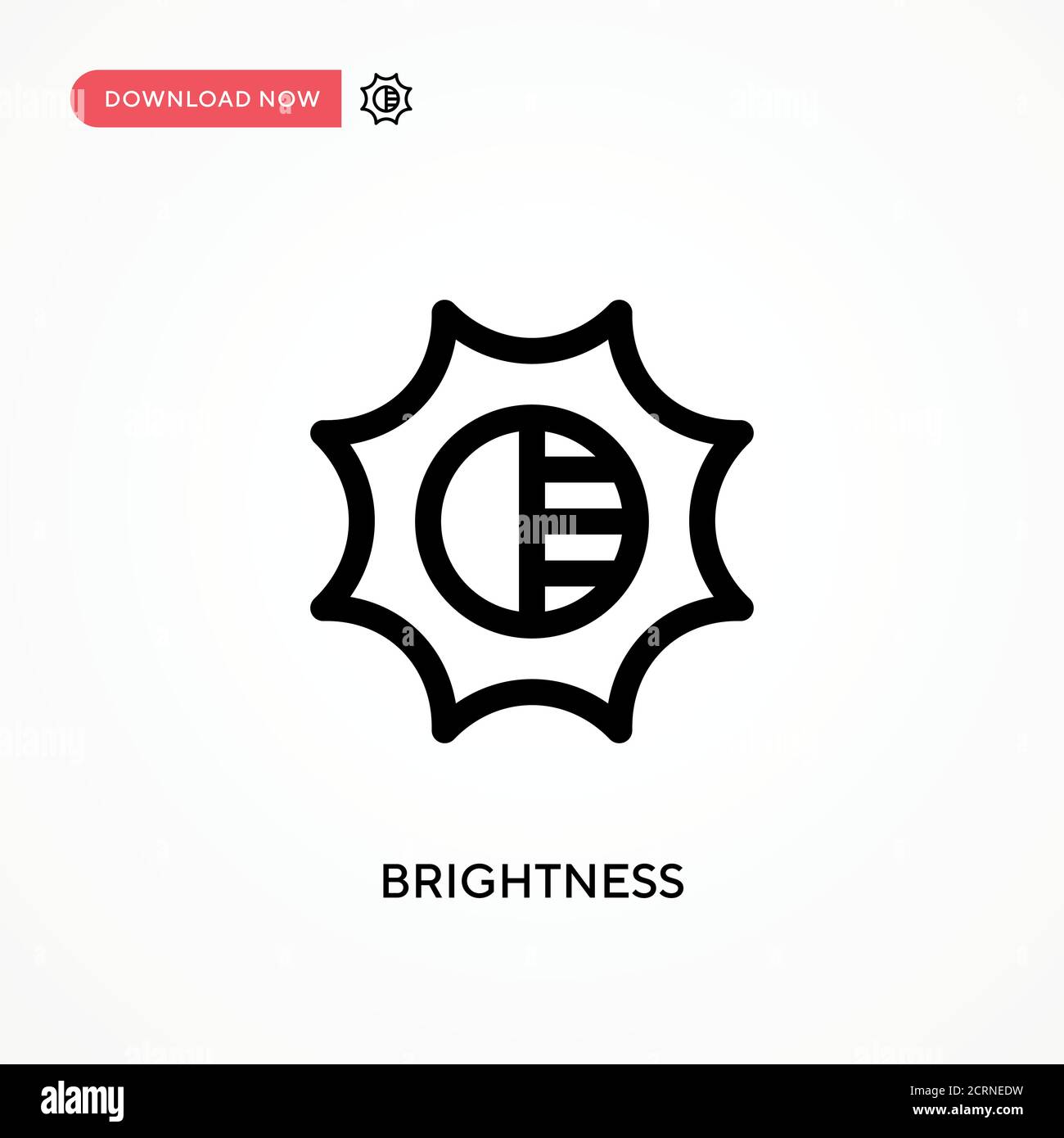 Brightness Simple vector icon. Modern, simple flat vector illustration ...