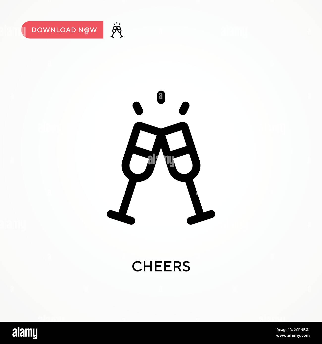 Cheers Simple vector icon. Modern, simple flat vector illustration for ...