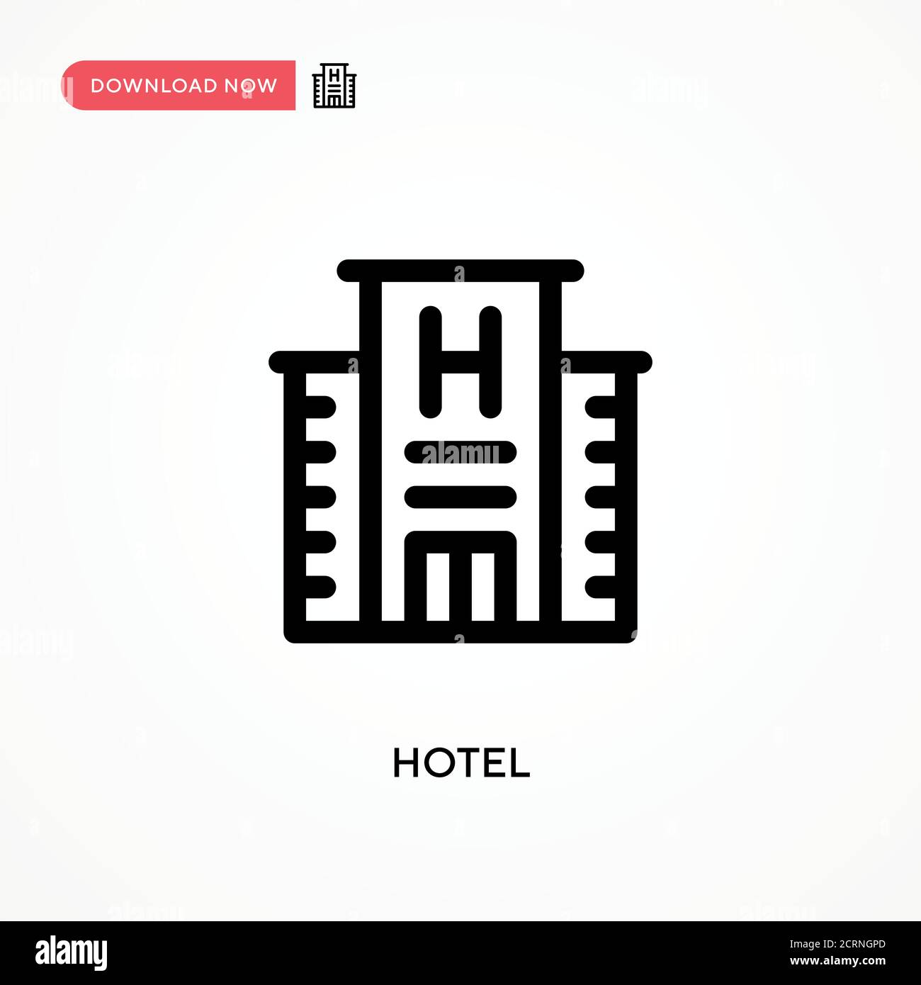 Hotel Simple vector icon. Modern, simple flat vector illustration for ...