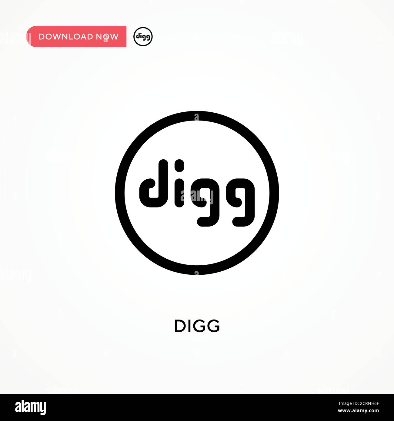 Digg Simple vector icon. Modern, simple flat vector illustration for ...