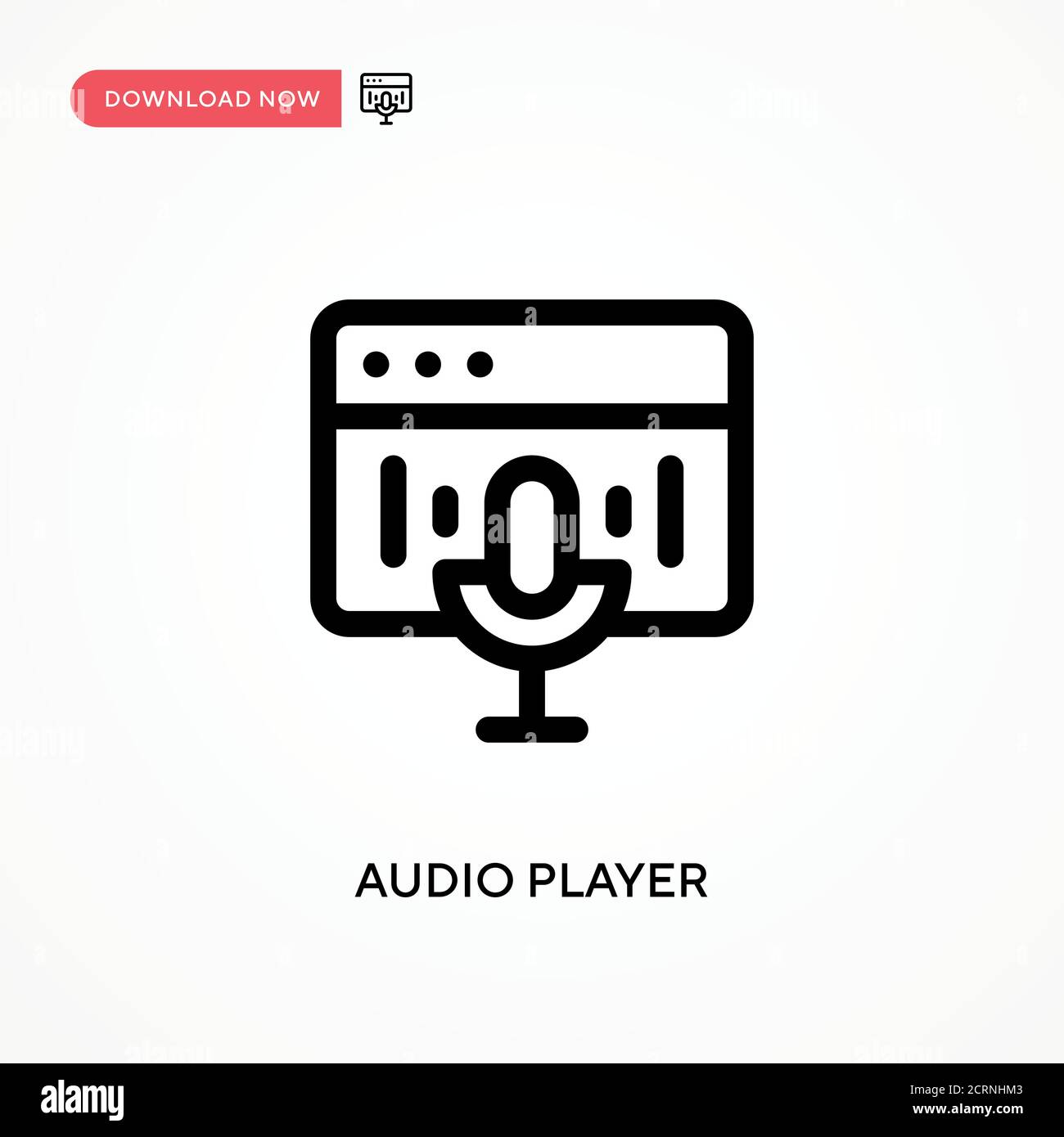 Audio player Simple vector icon. Modern, simple flat vector ...
