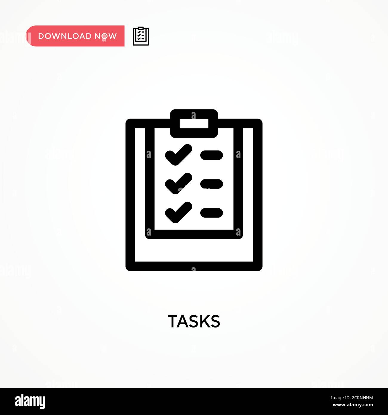 Tasks Simple vector icon. Modern, simple flat vector illustration for ...