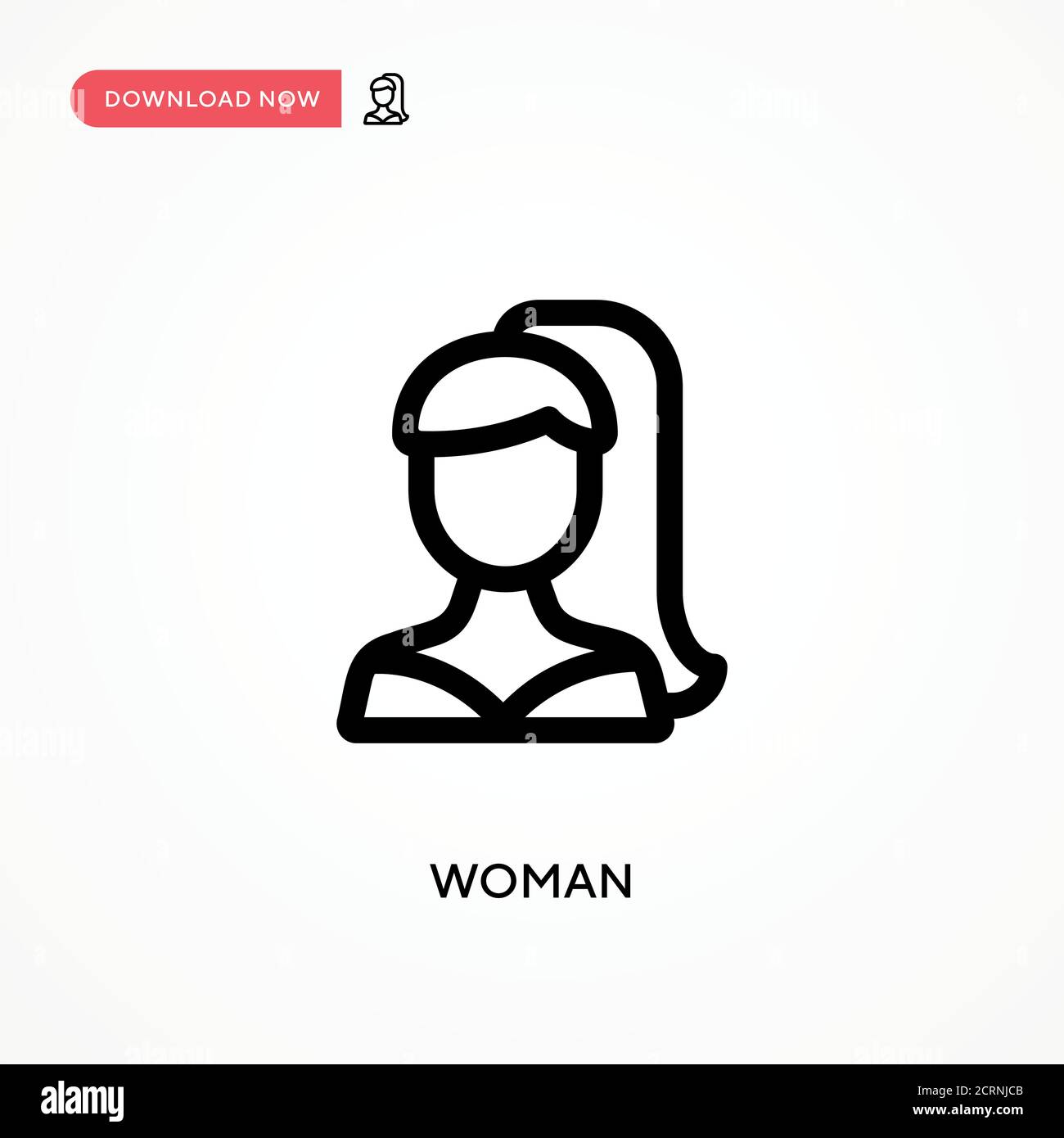 Woman Simple vector icon. Modern, simple flat vector illustration for ...