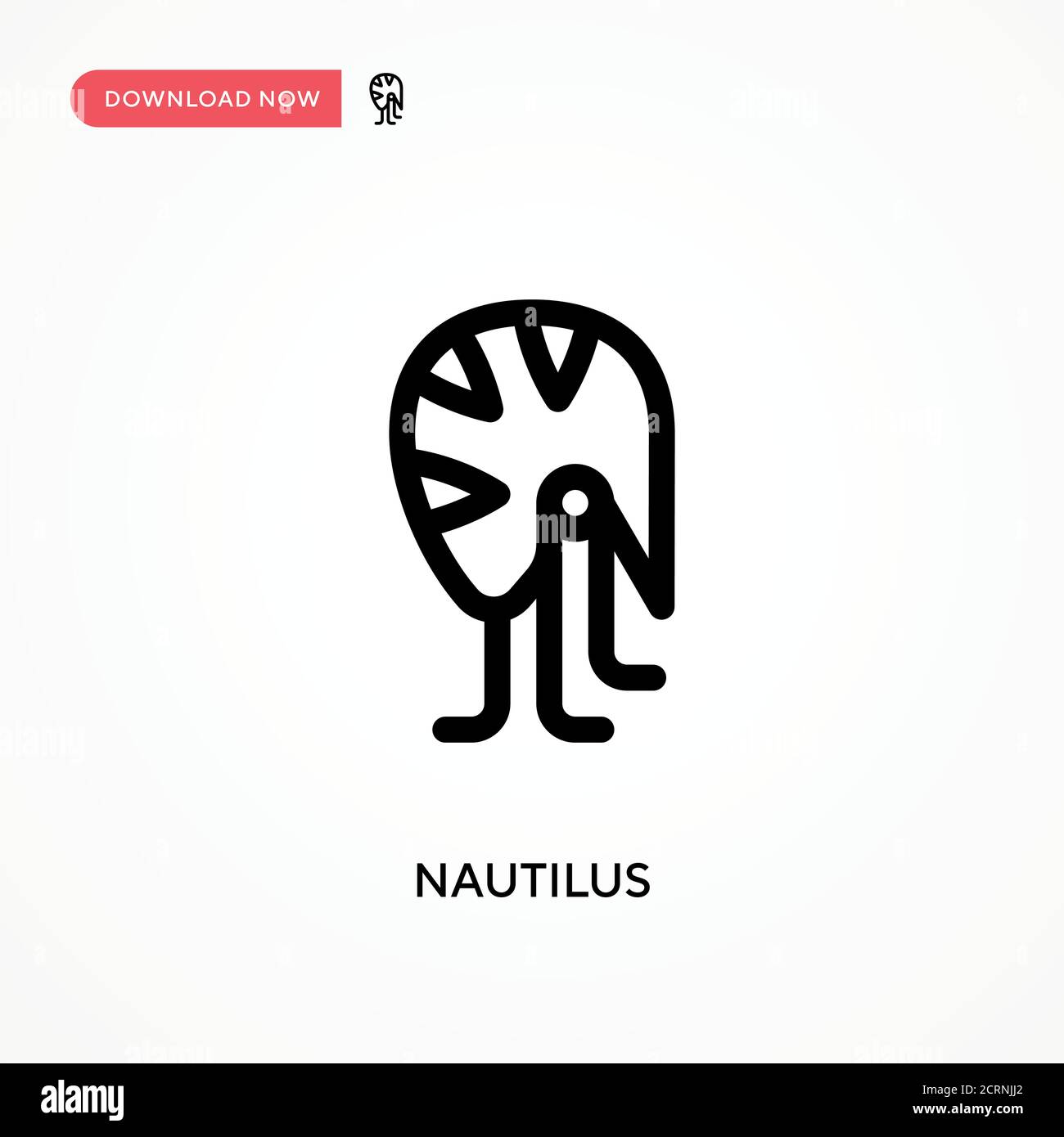 Nautilus Simple vector icon. Modern, simple flat vector illustration ...