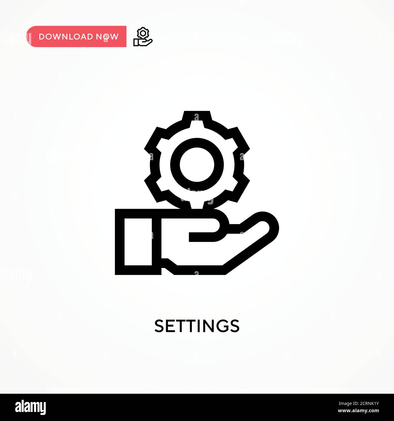 Settings Simple vector icon. Modern, simple flat vector illustration for web site or mobile app ...