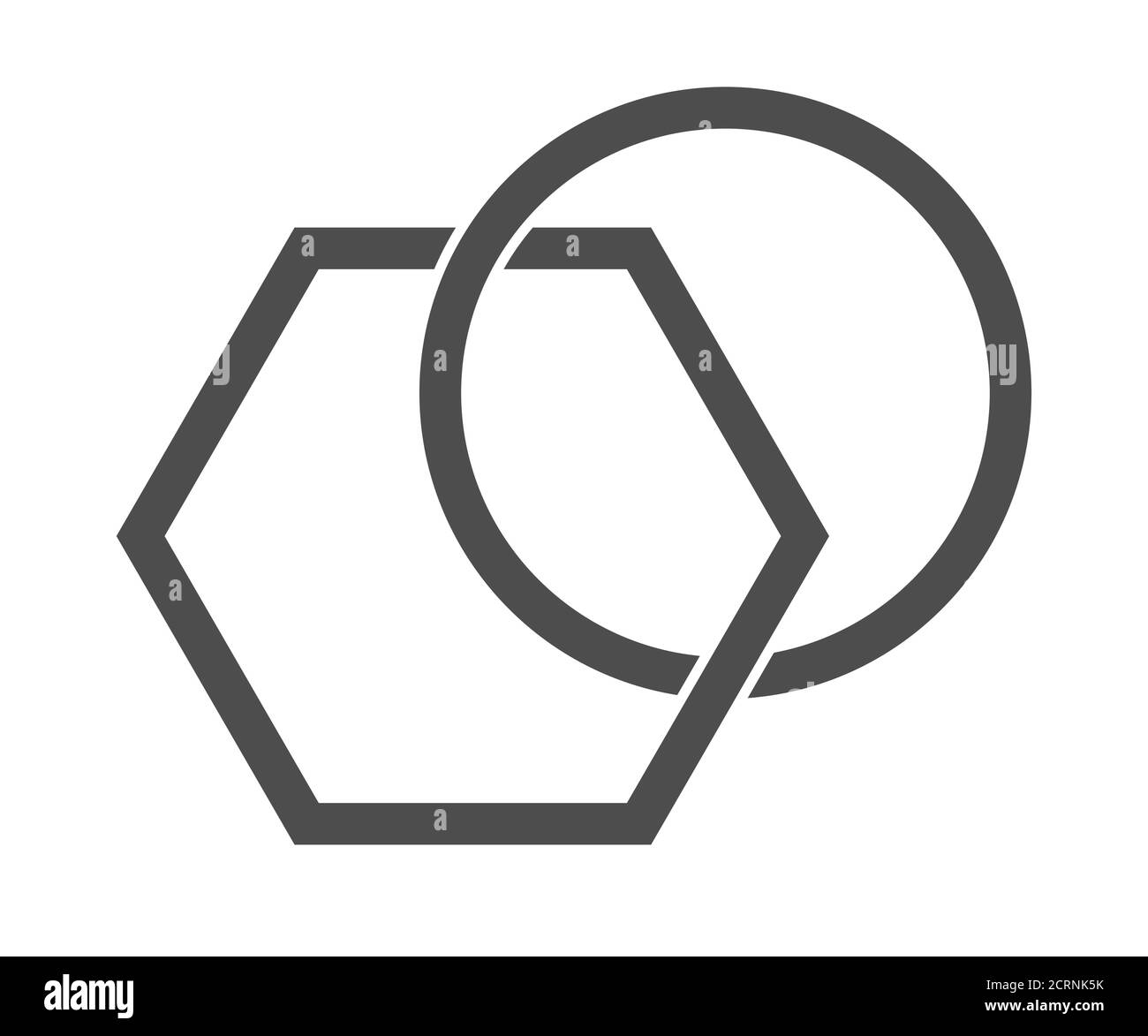 Geometrical abstraction. The intersection of the geometric shapes ...