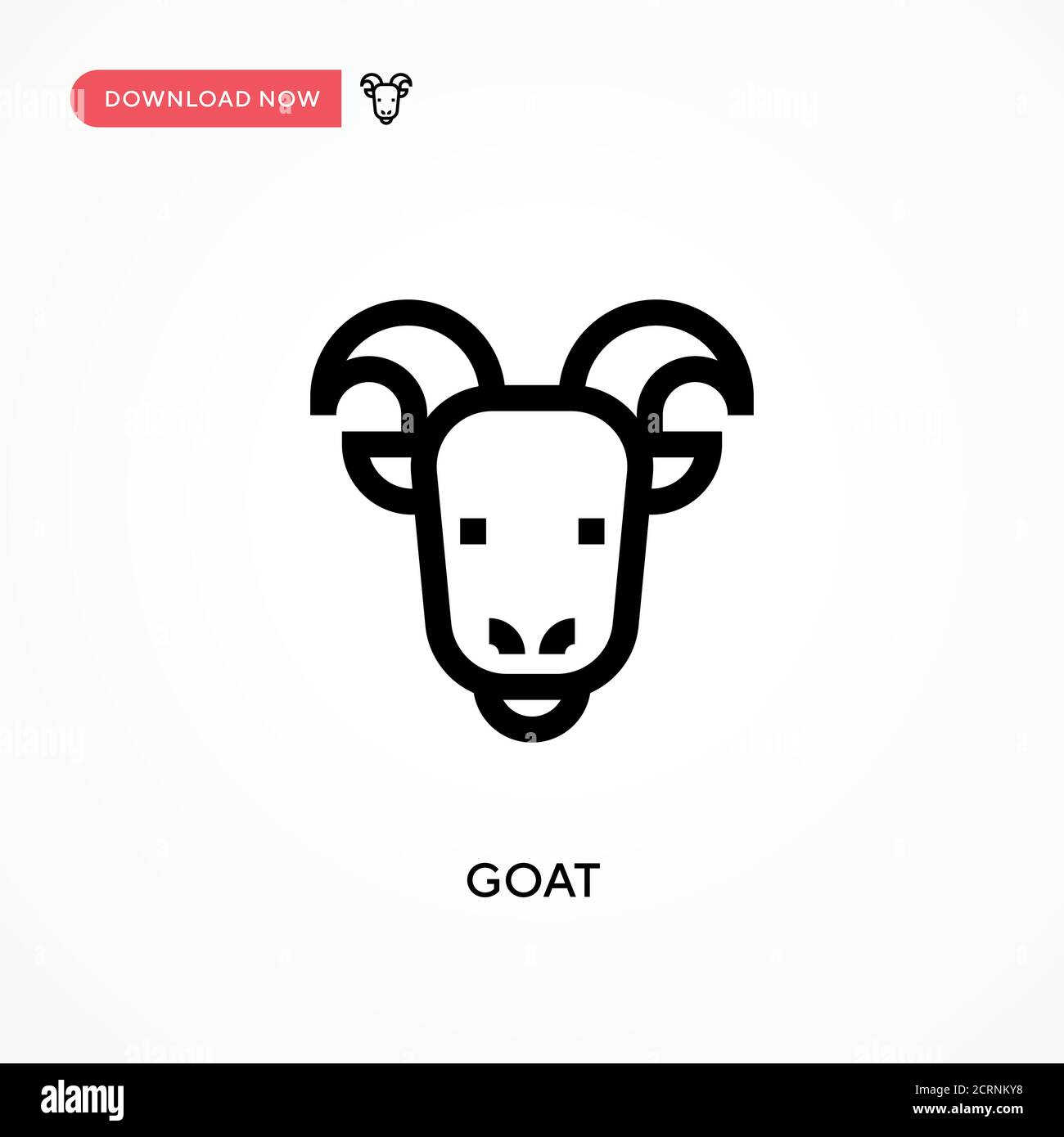 Goat Simple vector icon. Modern, simple flat vector illustration for ...
