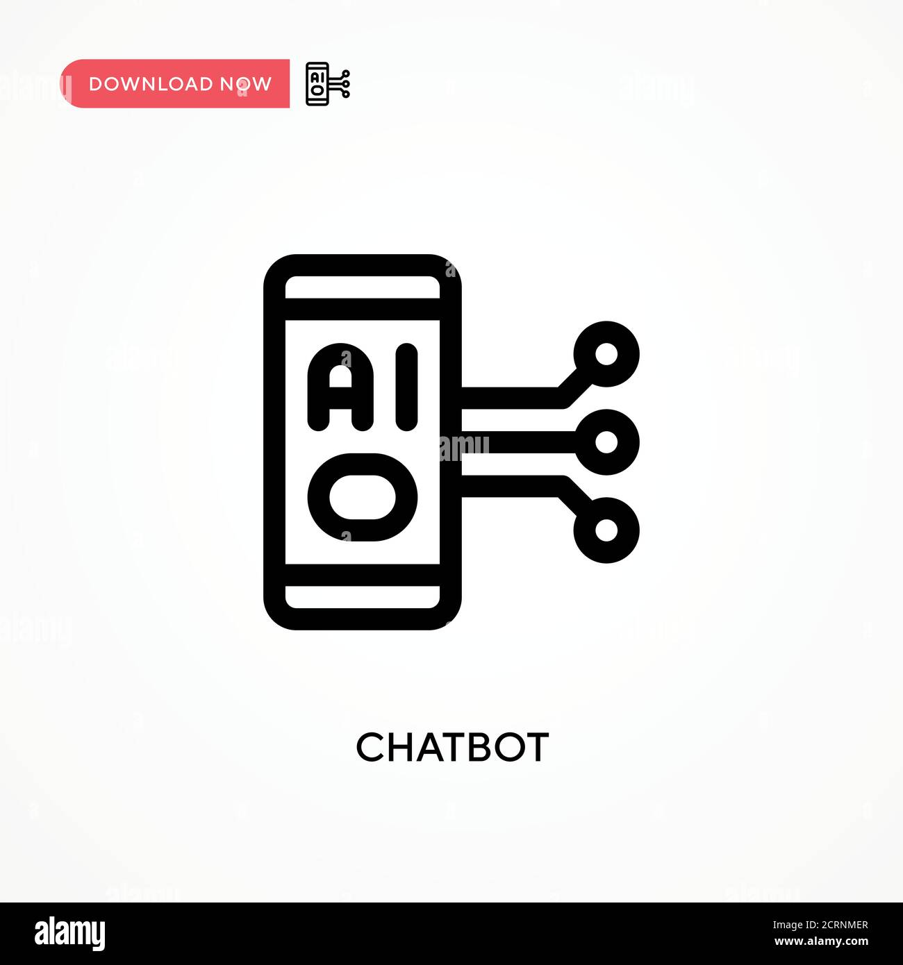 Chatbot Simple vector icon. Modern, simple flat vector illustration for ...