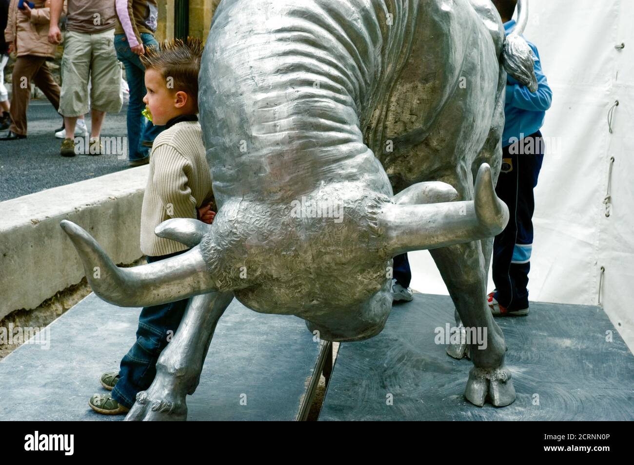 Arles, France - French Family on Street during Feria Bull Fighting ...