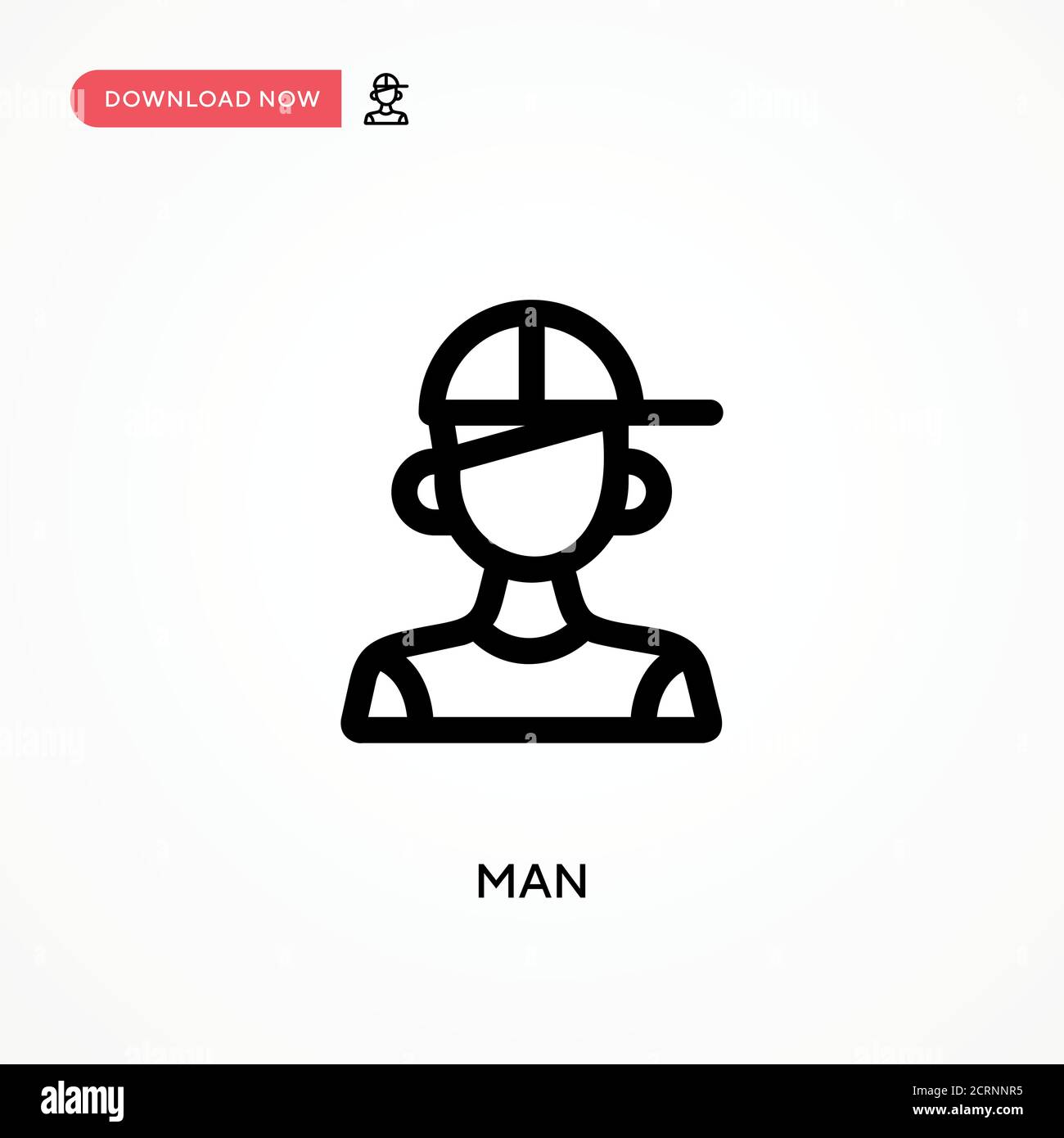 Man Simple vector icon. Modern, simple flat vector illustration for web ...