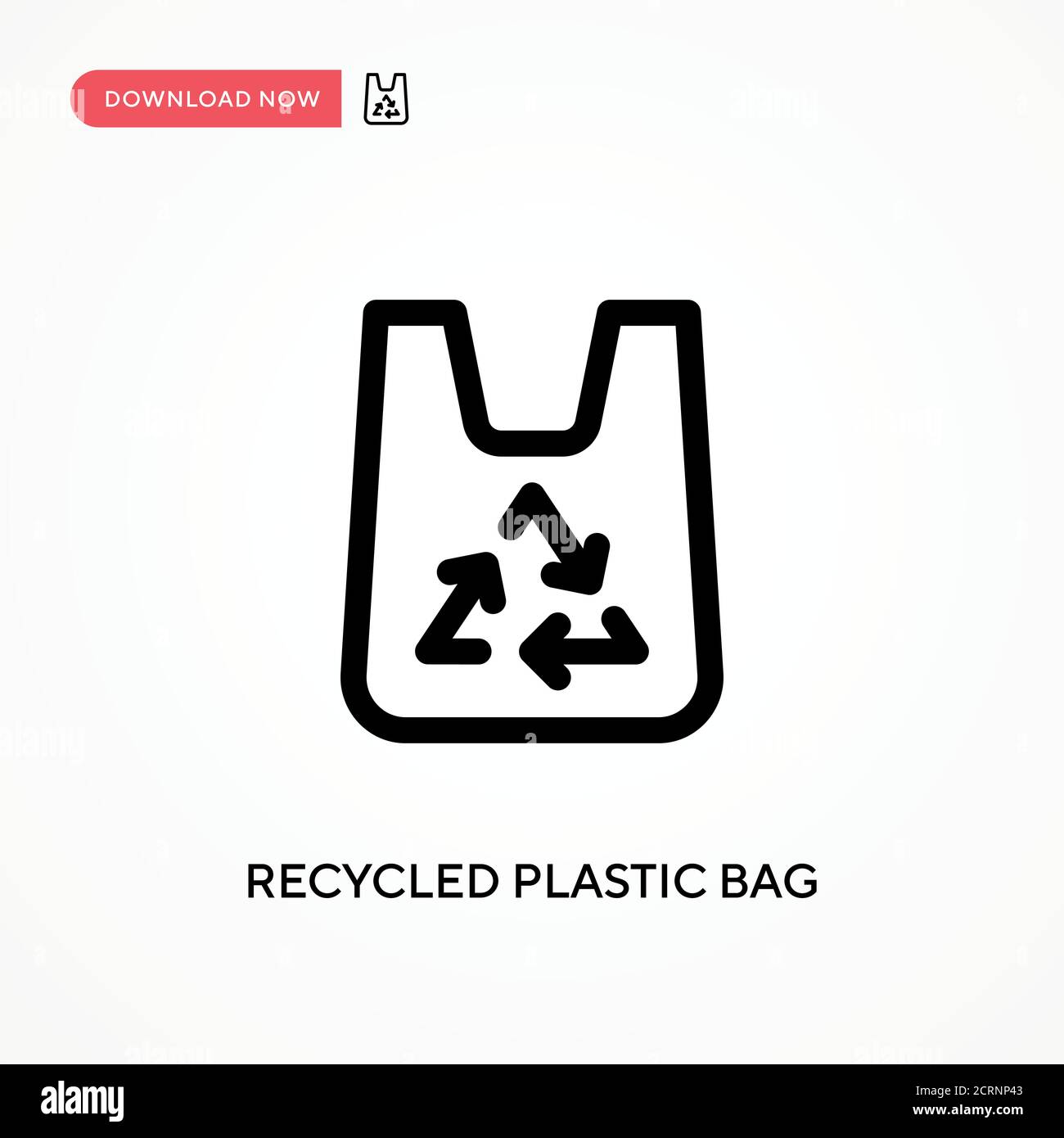 Recycled Plastic Bag Simple vector icon. Modern, simple flat vector ...