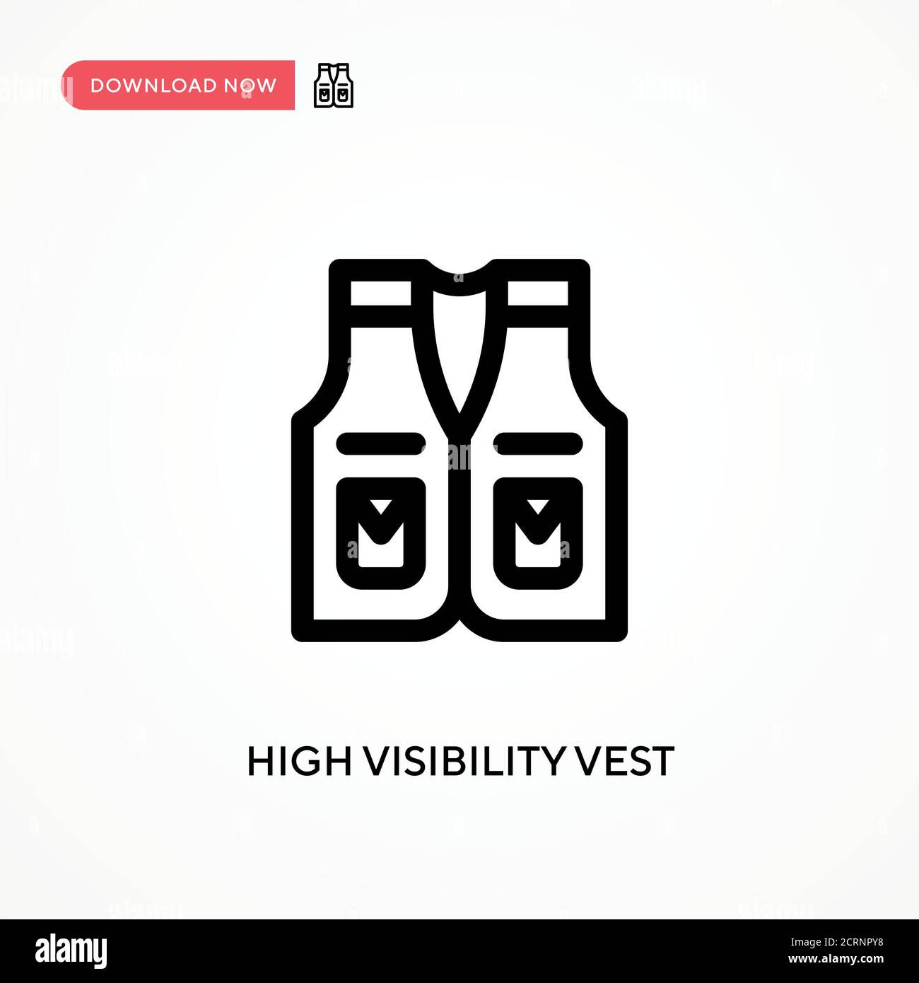 High visibility vest Simple vector icon. Modern, simple flat vector ...