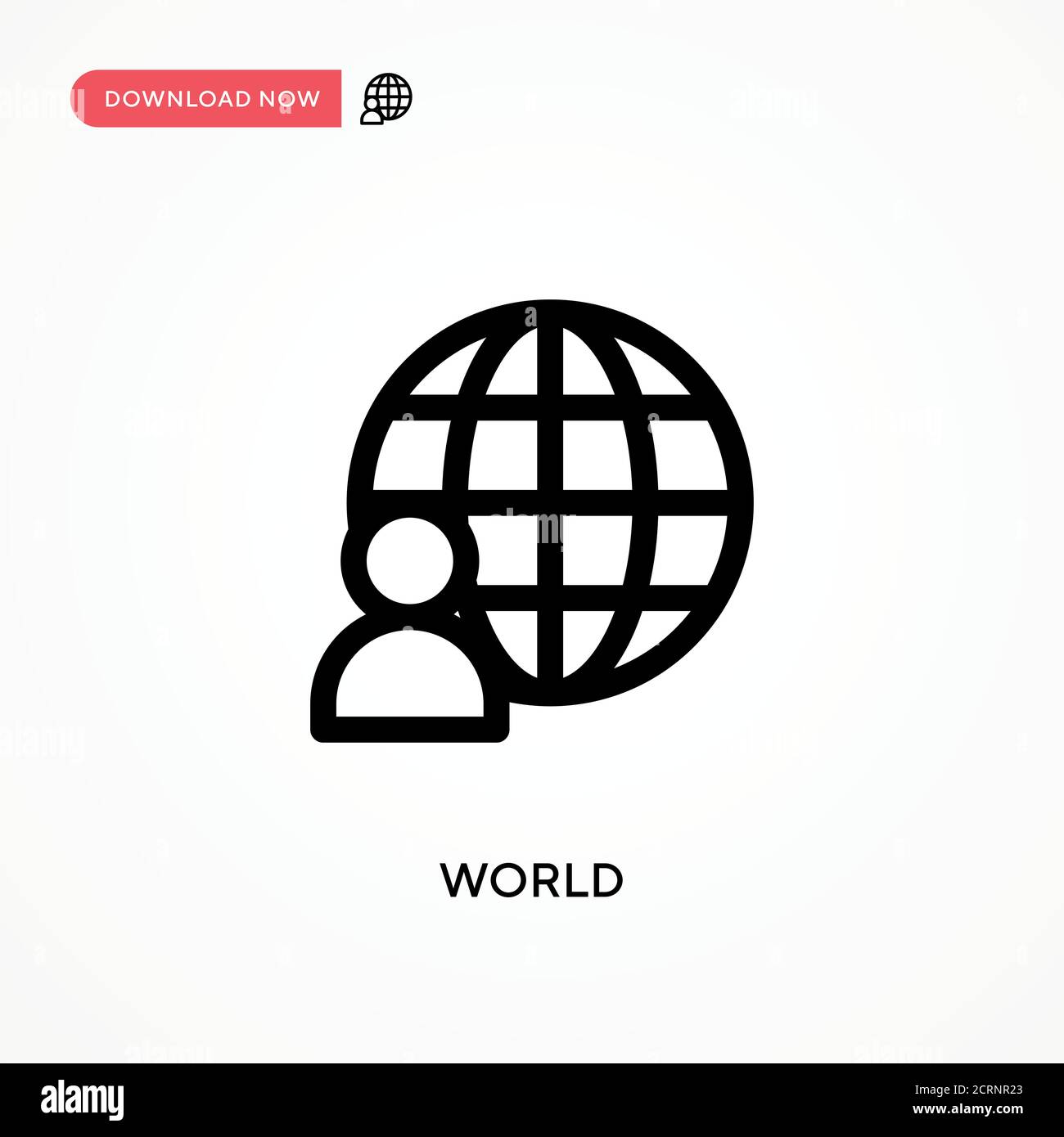 World Simple vector icon. Modern, simple flat vector illustration for ...