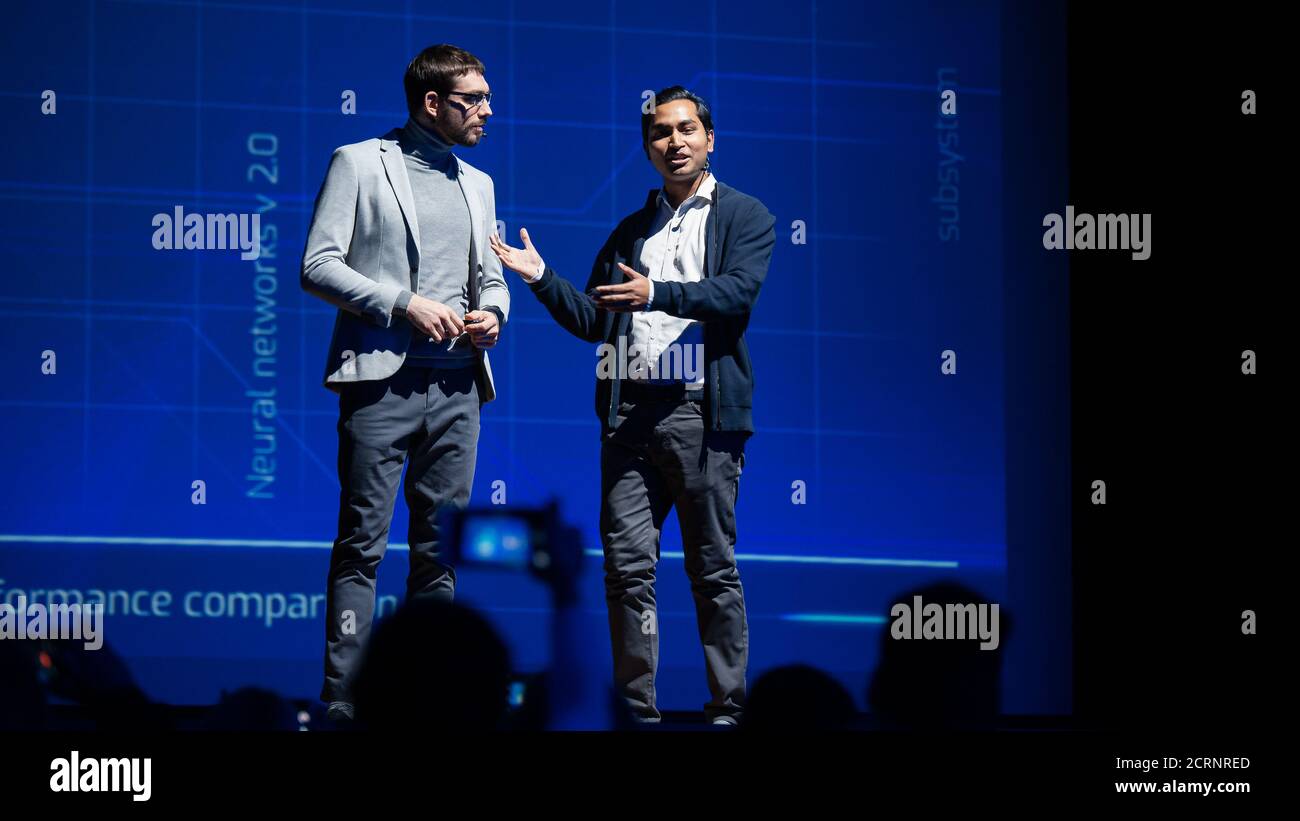 Startup CEO Introduces Chief Software Engineer who Presents New Product ...