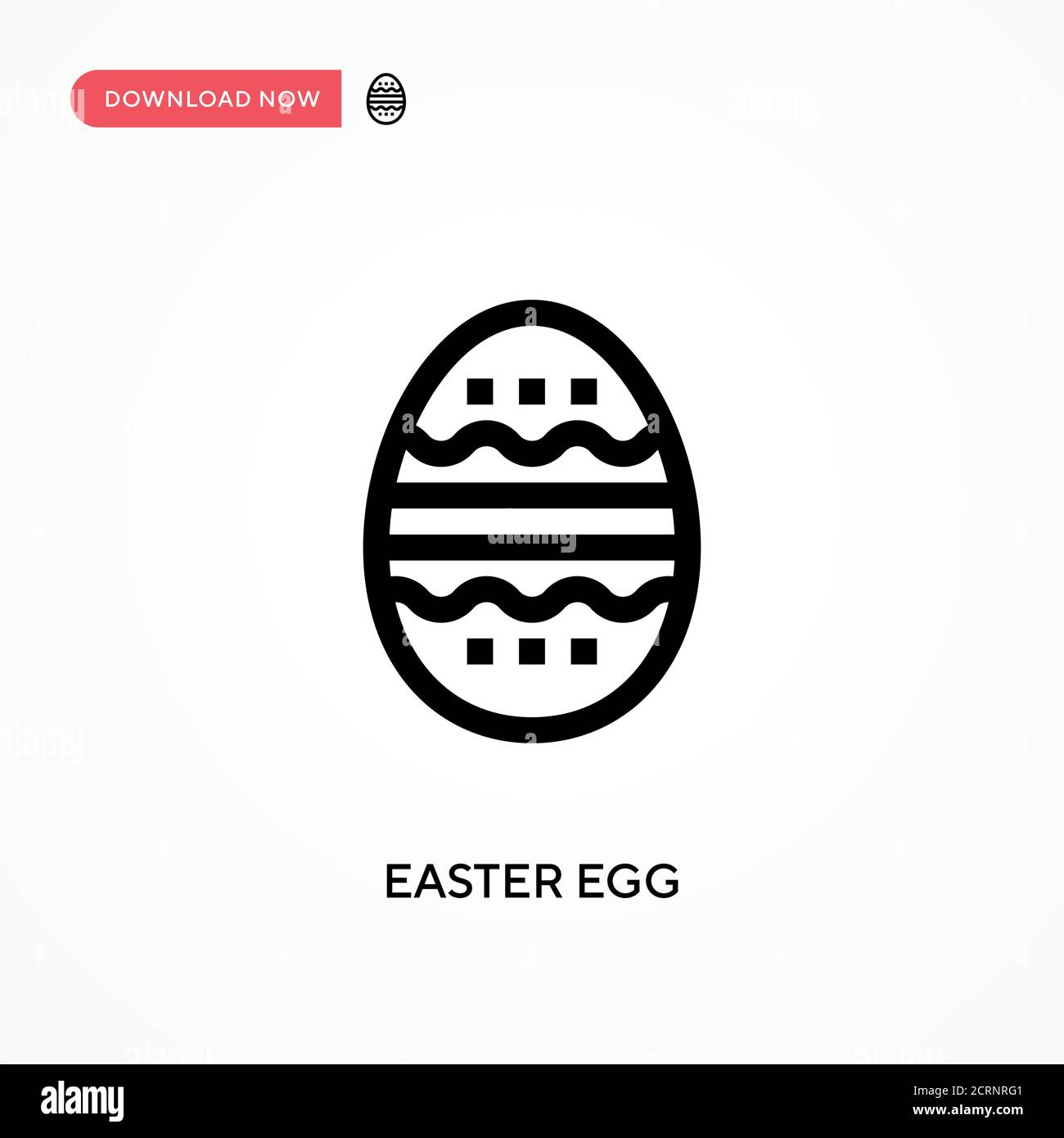 Easter egg Simple vector icon. Modern, simple flat vector illustration for web site or mobile ...