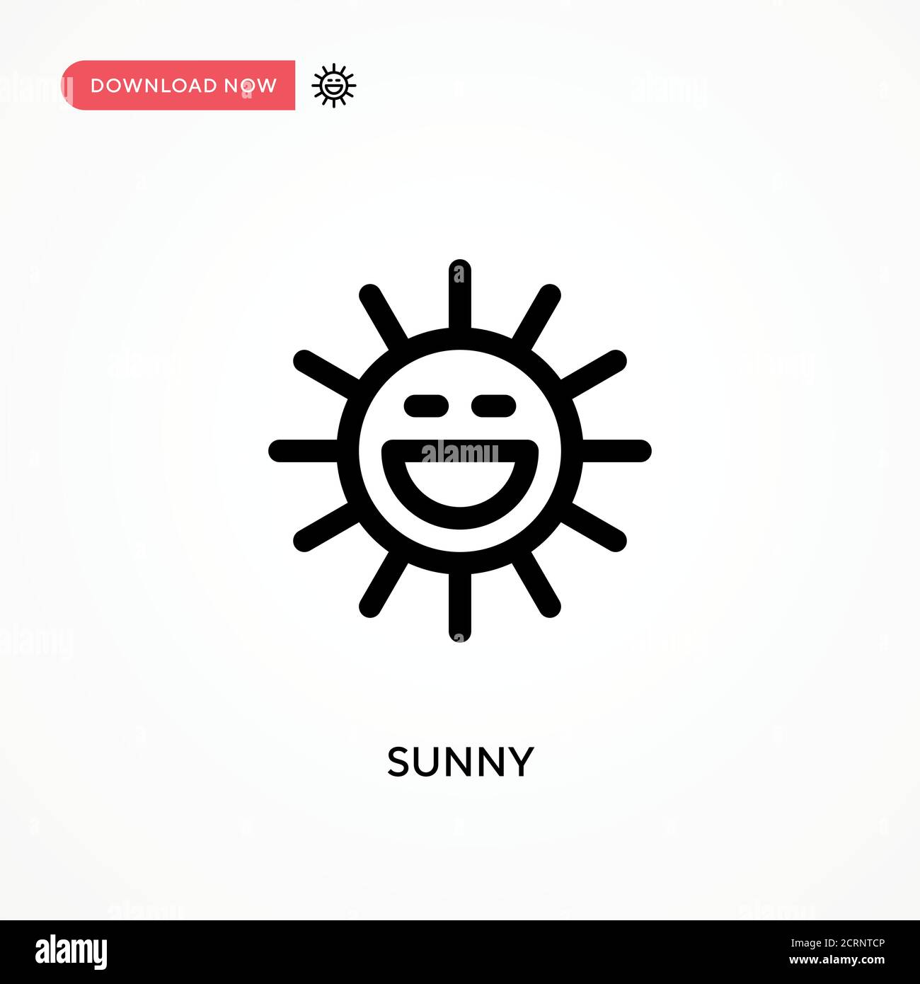 Sunny Simple vector icon. Modern, simple flat vector illustration for ...