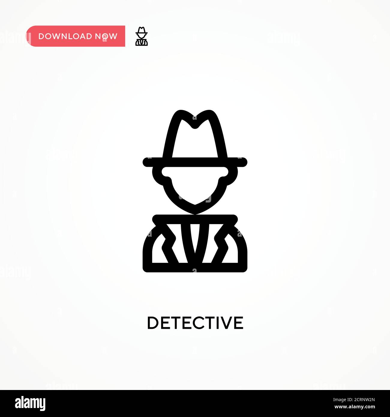 Detective Simple vector icon. Modern, simple flat vector illustration ...