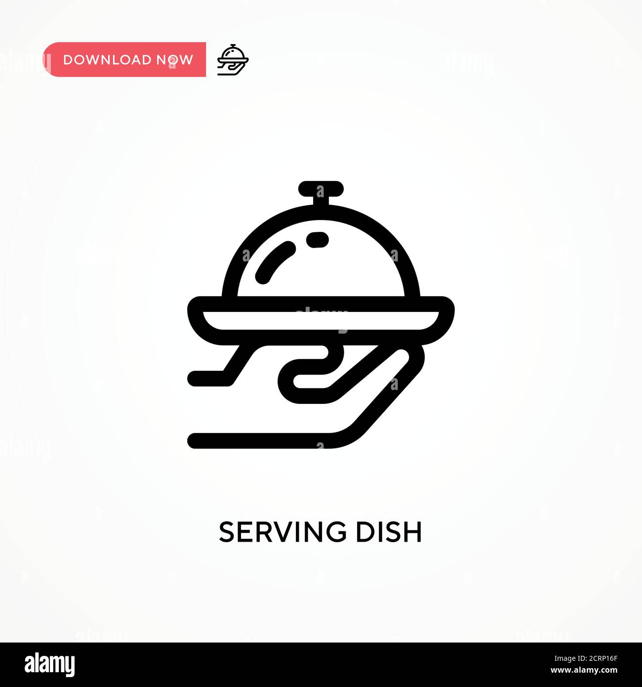 Serving dish Simple vector icon. Modern, simple flat vector ...