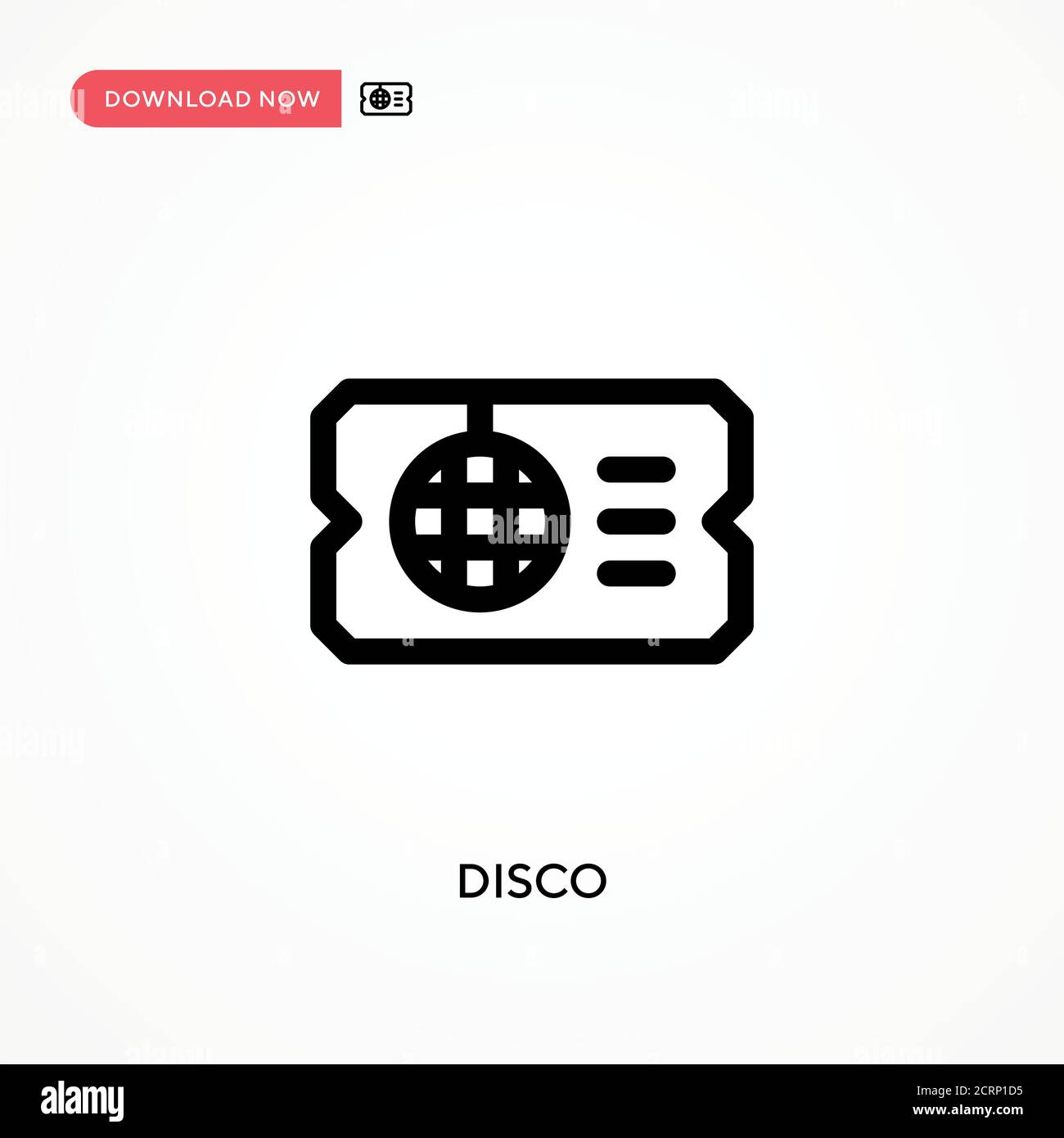 Disco Simple vector icon. Modern, simple flat vector illustration for ...