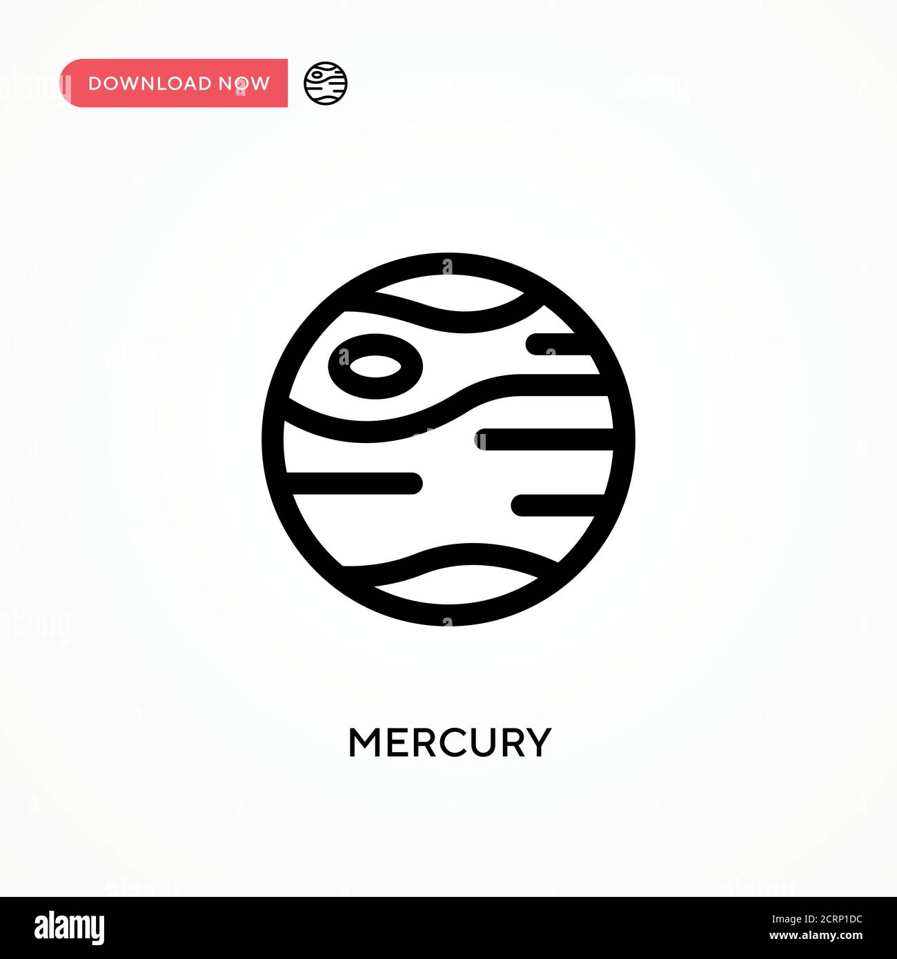 Mercury Simple vector icon. Modern, simple flat vector illustration for ...