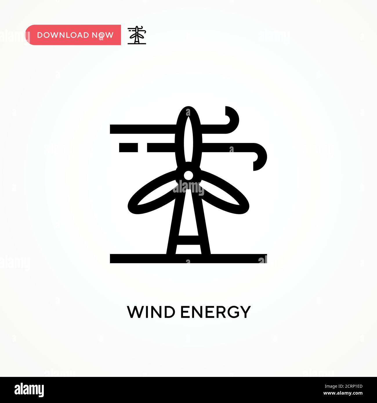Wind energy Simple vector icon. Modern, simple flat vector illustration ...