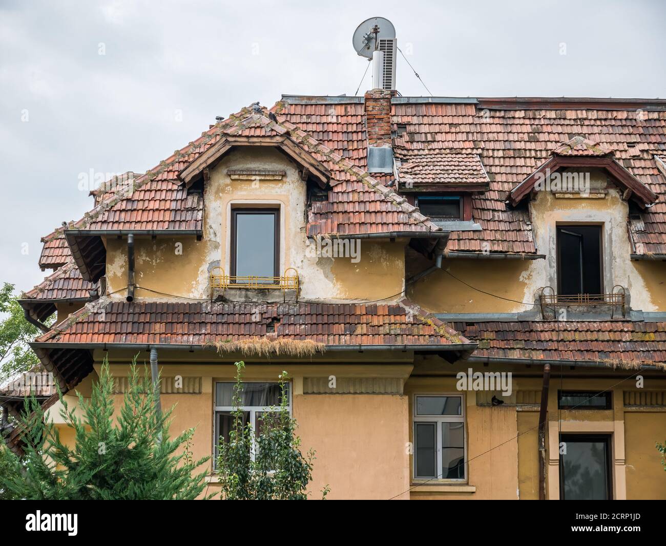 Old worn out building or house in Bucharest Stock Photo - Alamy
