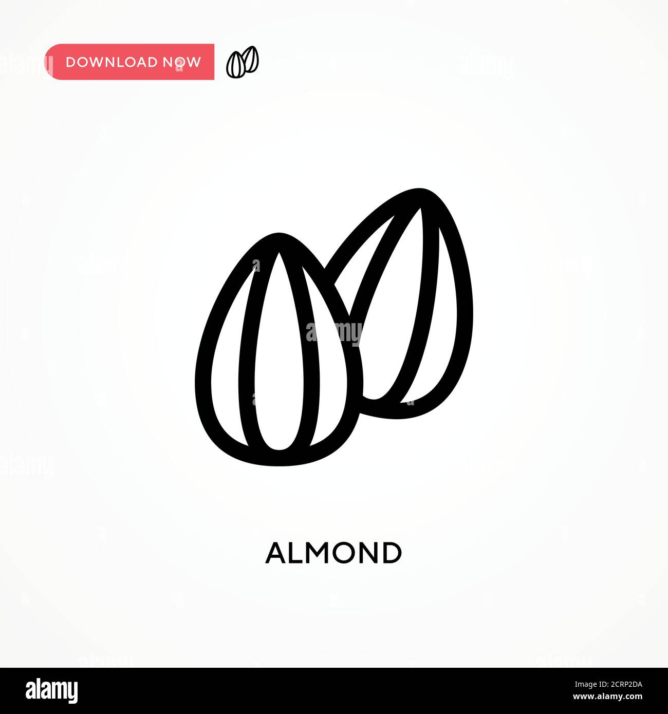 Almond Simple vector icon. Modern, simple flat vector illustration for ...