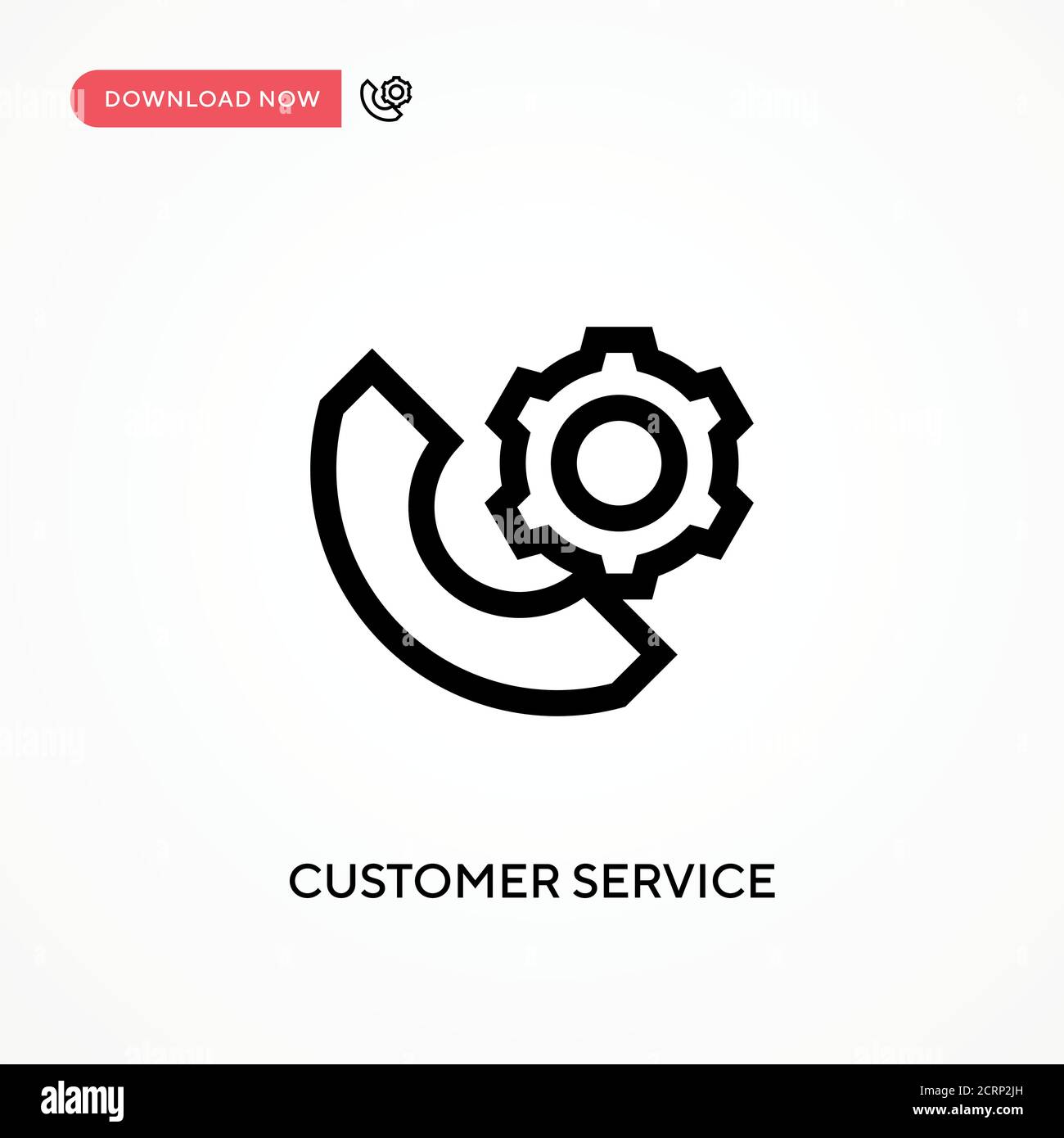 Customer service Simple vector icon. Modern, simple flat vector ...