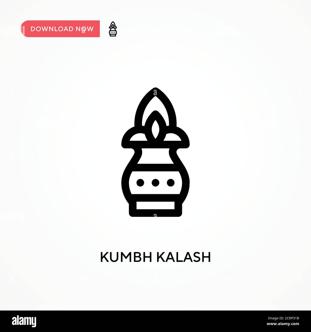 Kumbh kalash Simple vector icon. Modern, simple flat vector ...