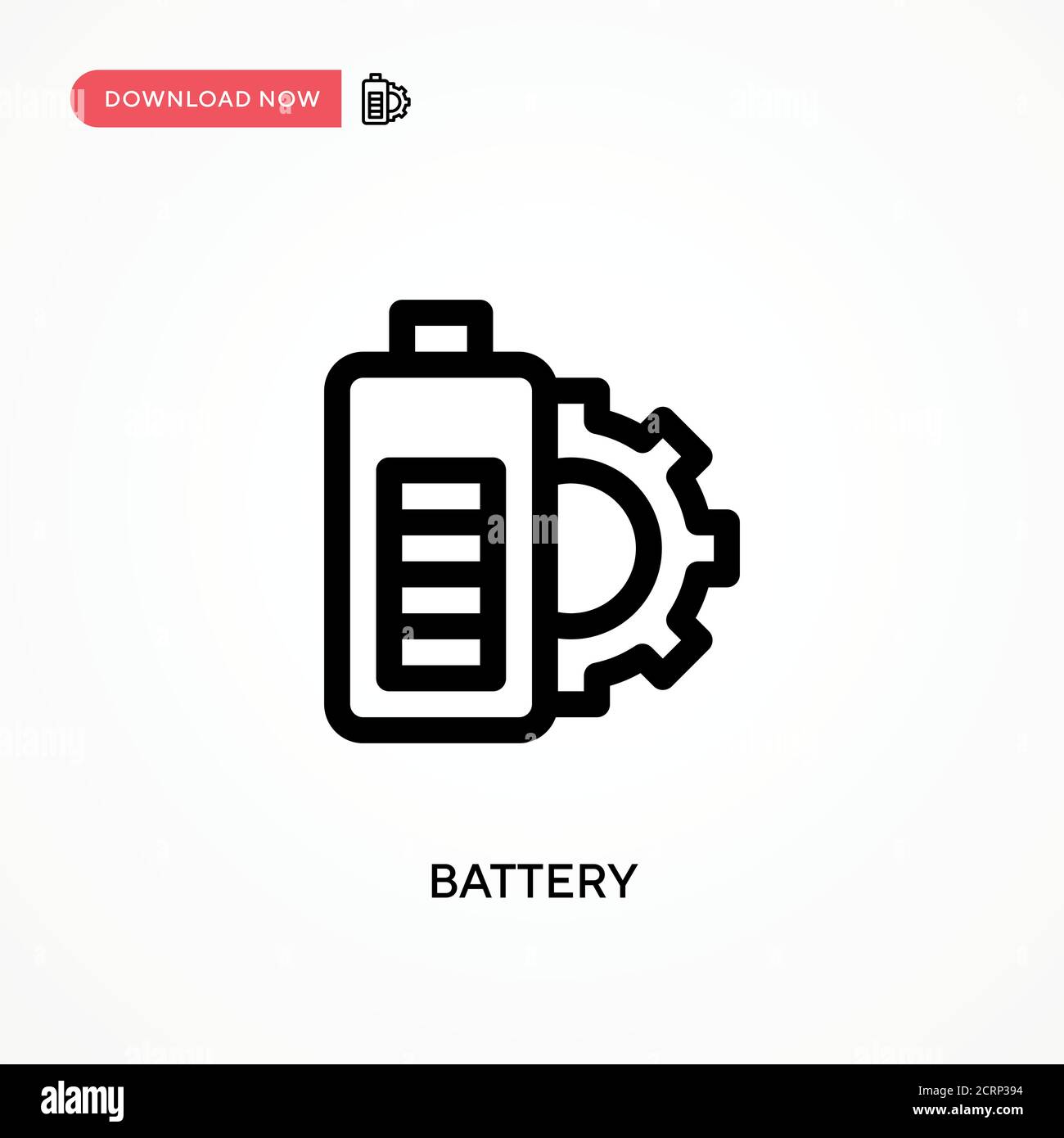 Battery Simple vector icon. Modern, simple flat vector illustration for ...