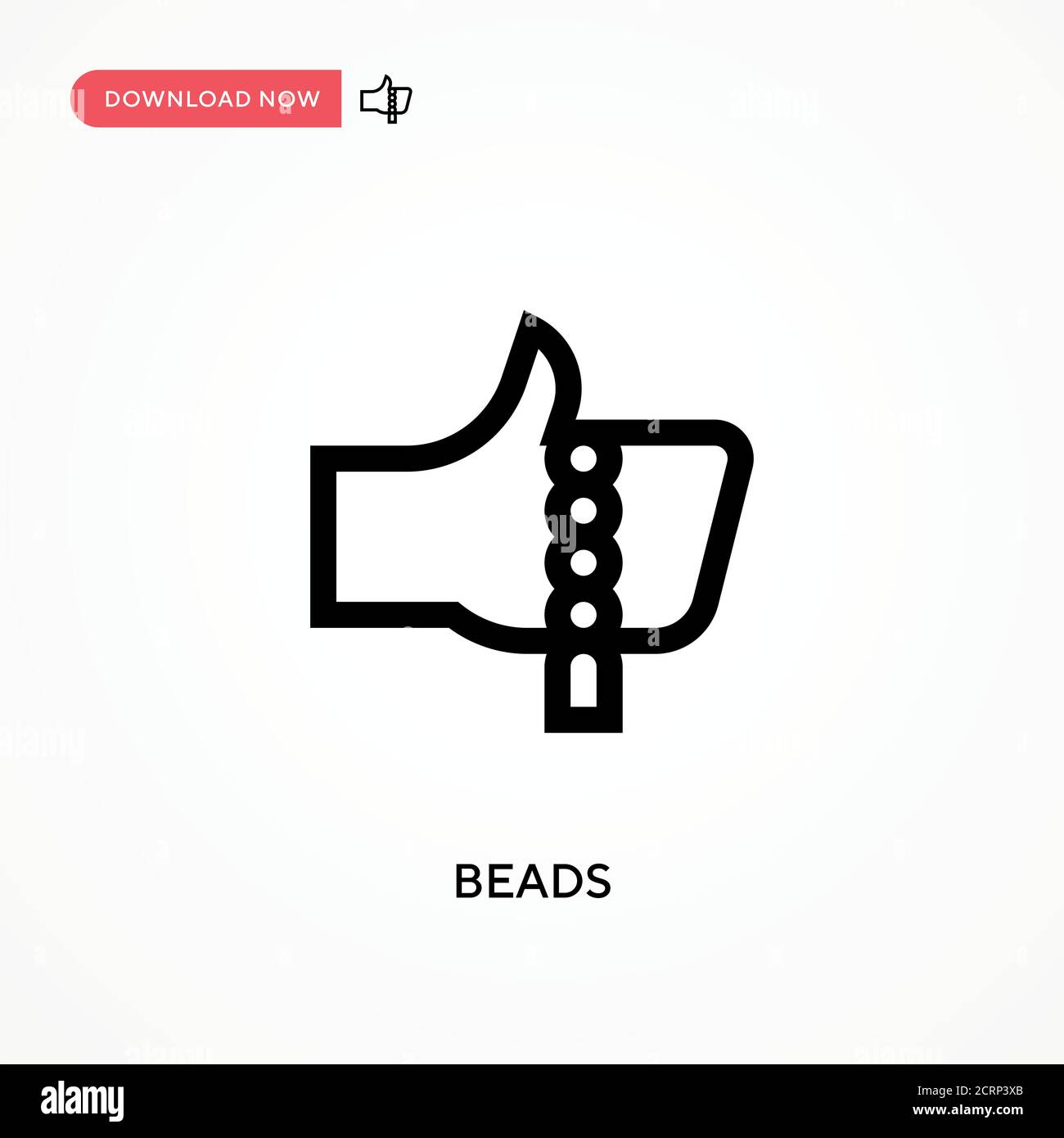 Beads Simple vector icon. Modern, simple flat vector illustration for ...