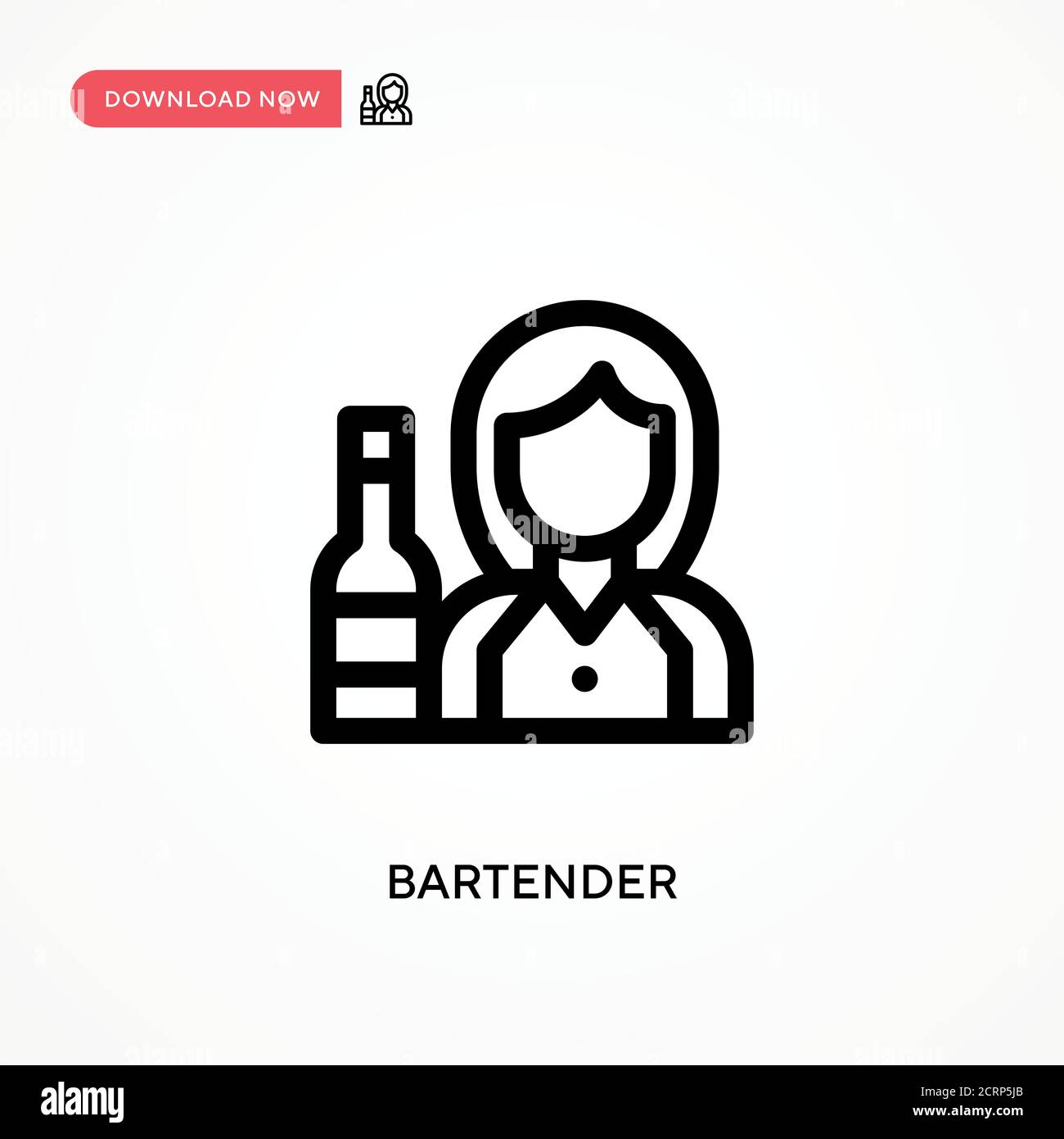 Bartender Simple vector icon. Modern, simple flat vector illustration ...